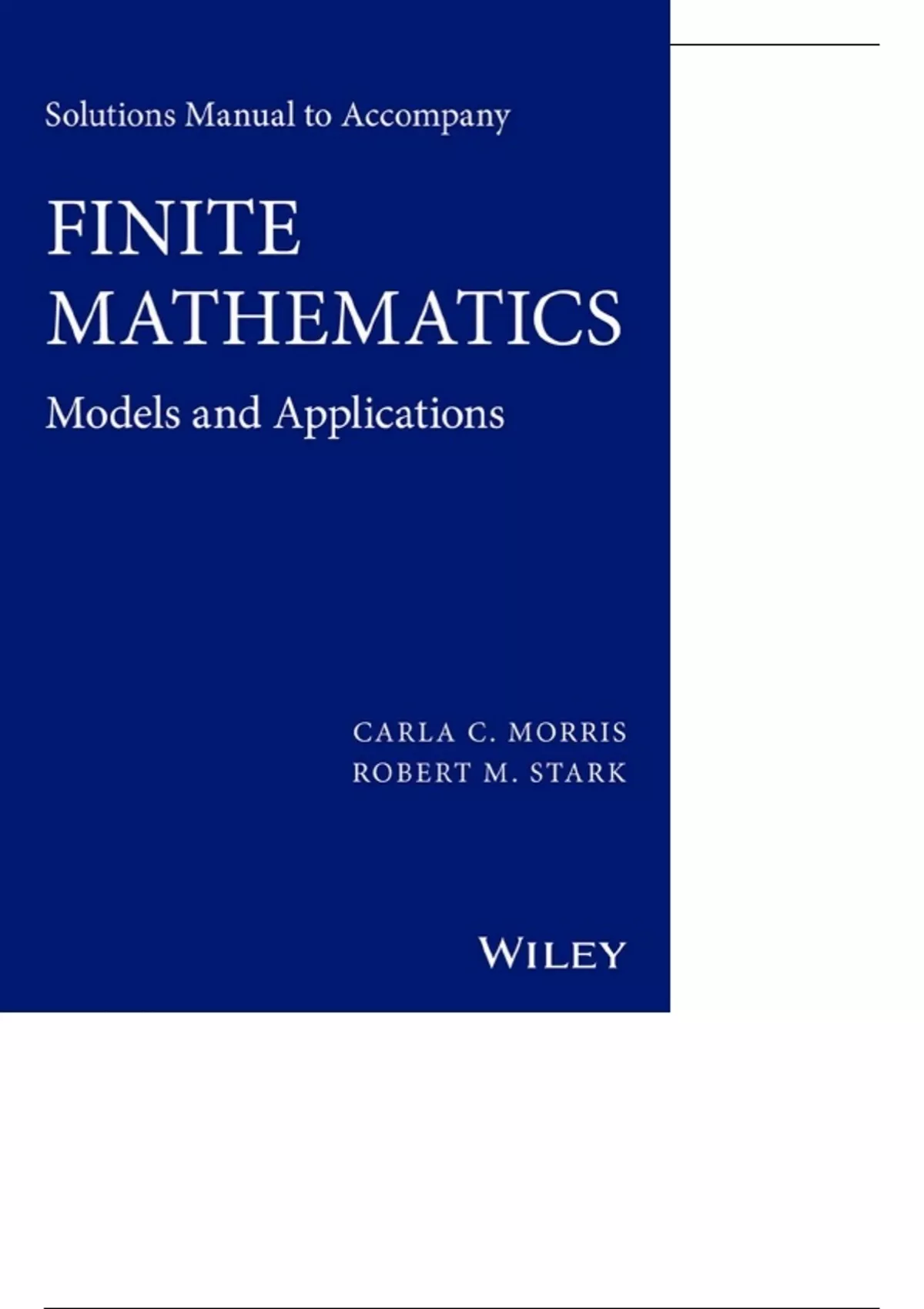 Solutions Manual for Finite Mathematics 7th Edition by Stefan Waner; Steven Costenoble Chapter 1 ...