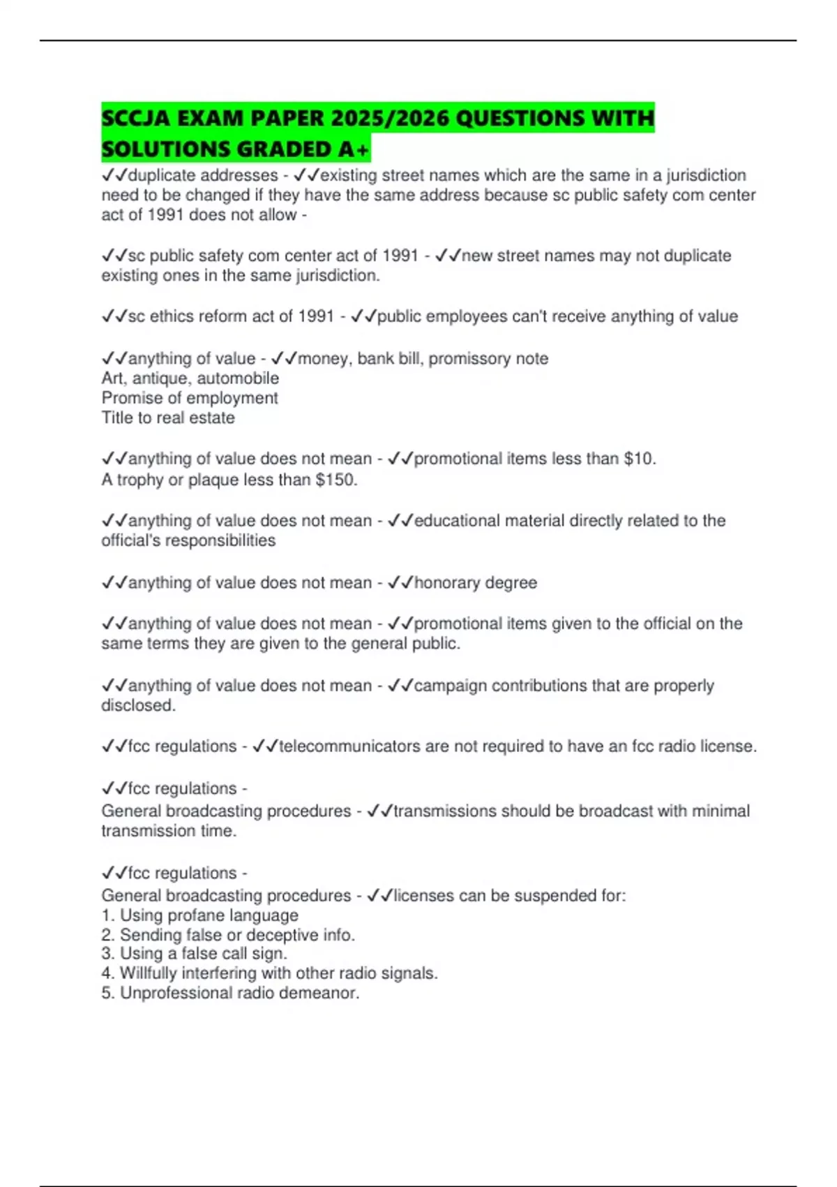 SCCJA EXAM PAPER 2025/2026 QUESTIONS WITH SOLUTIONS GRADED A+ - Sccja ...