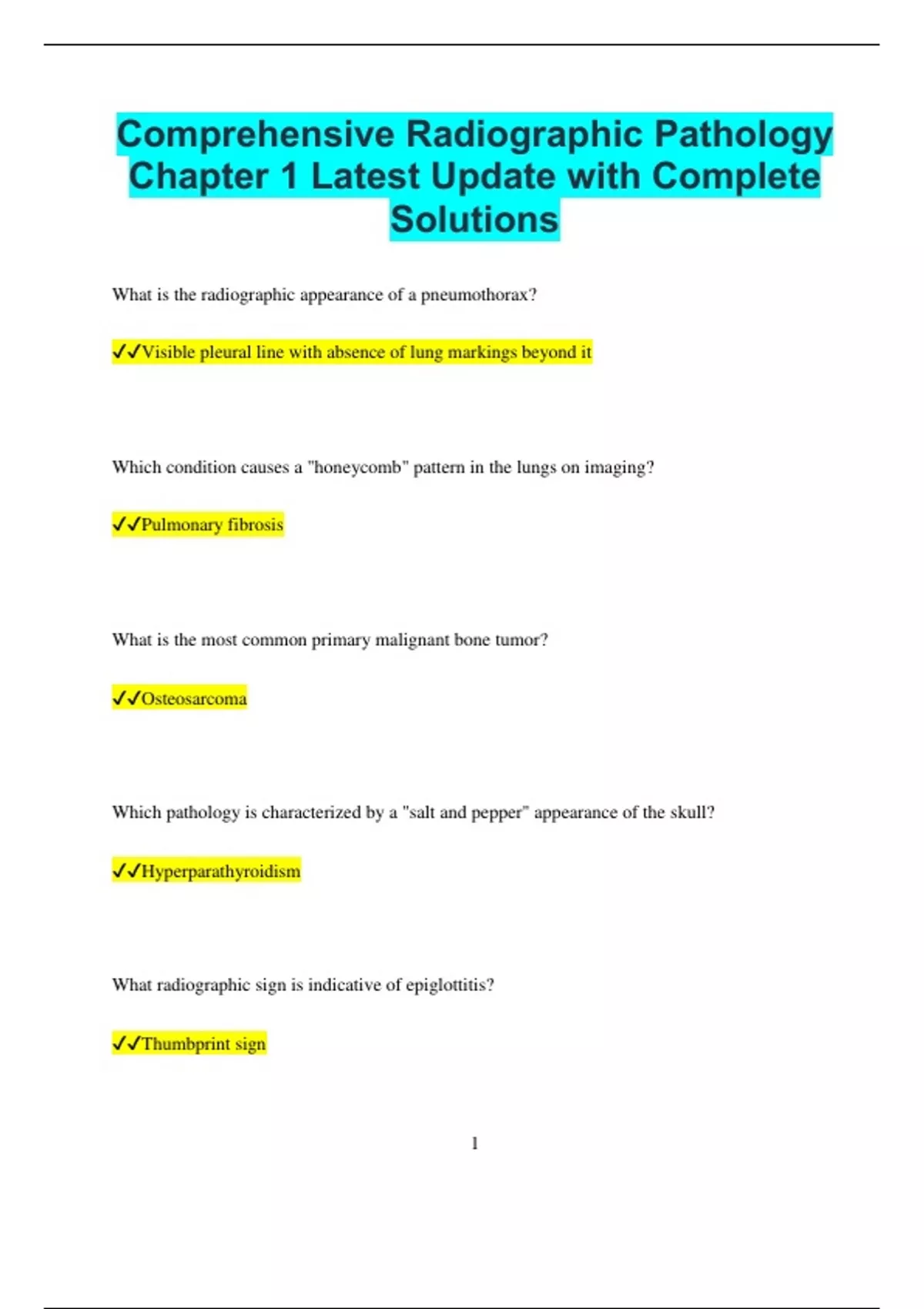 Comprehensive Radiographic Pathology Chapter 1 Latest Update with ...