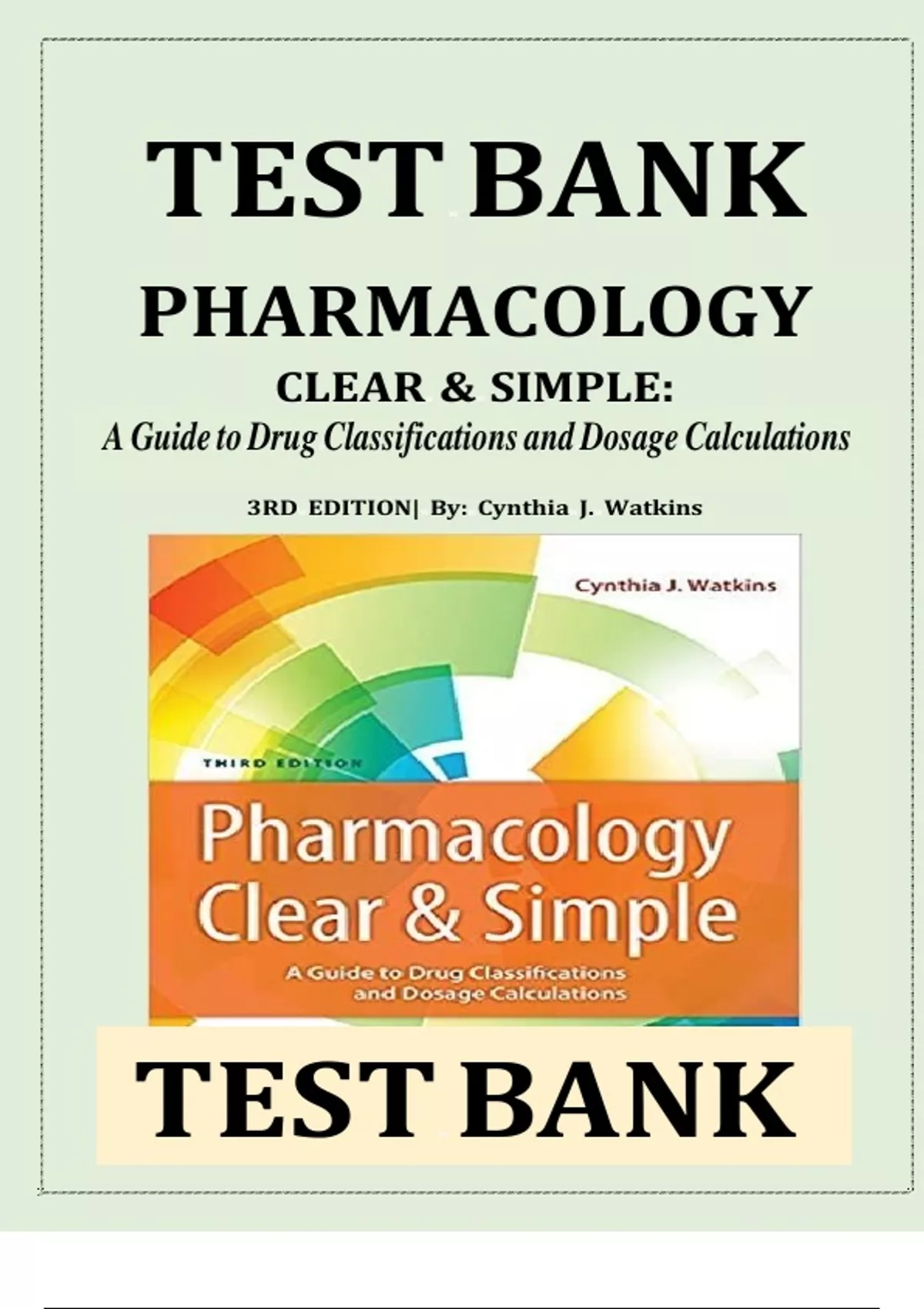 test bank pharmacology clear and simple a guide to drug classifications ...