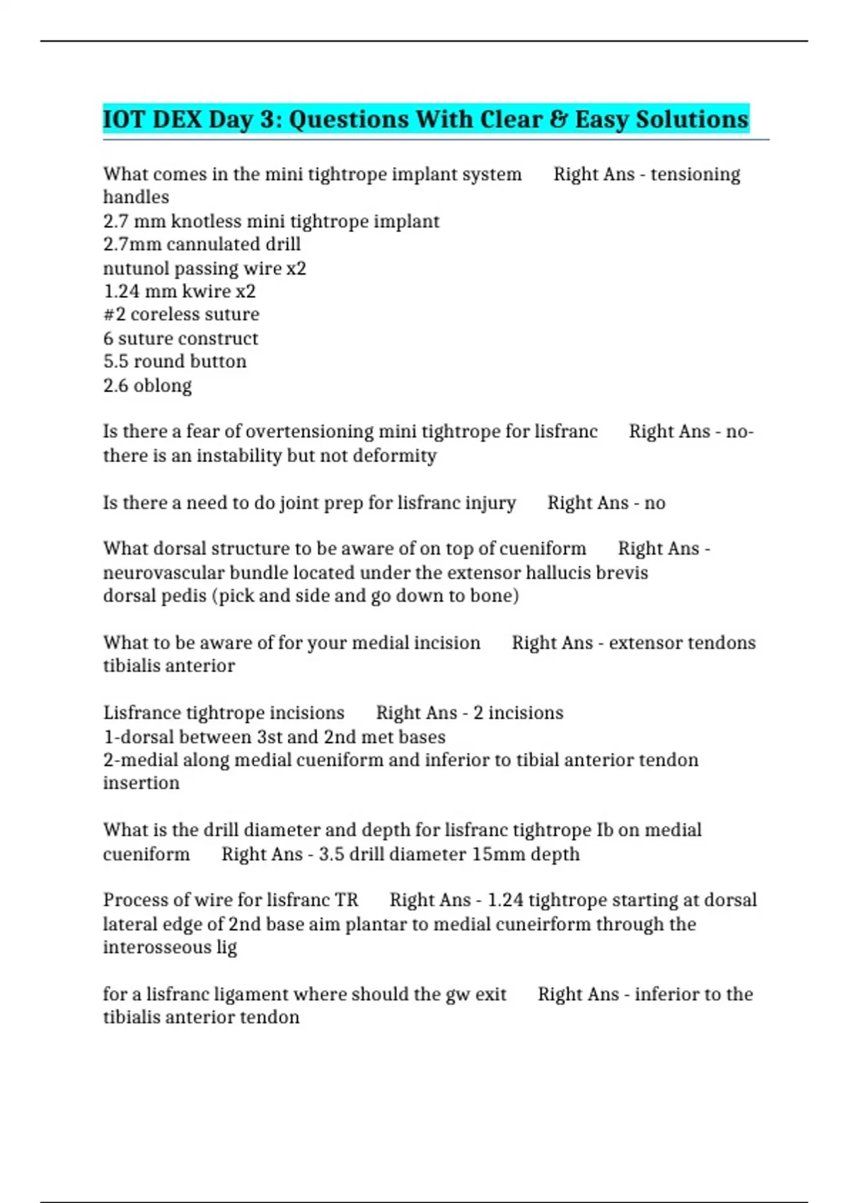 IOT DEX Day 3: Questions With Clear & Easy Solutions - DEX IOT - Stuvia US