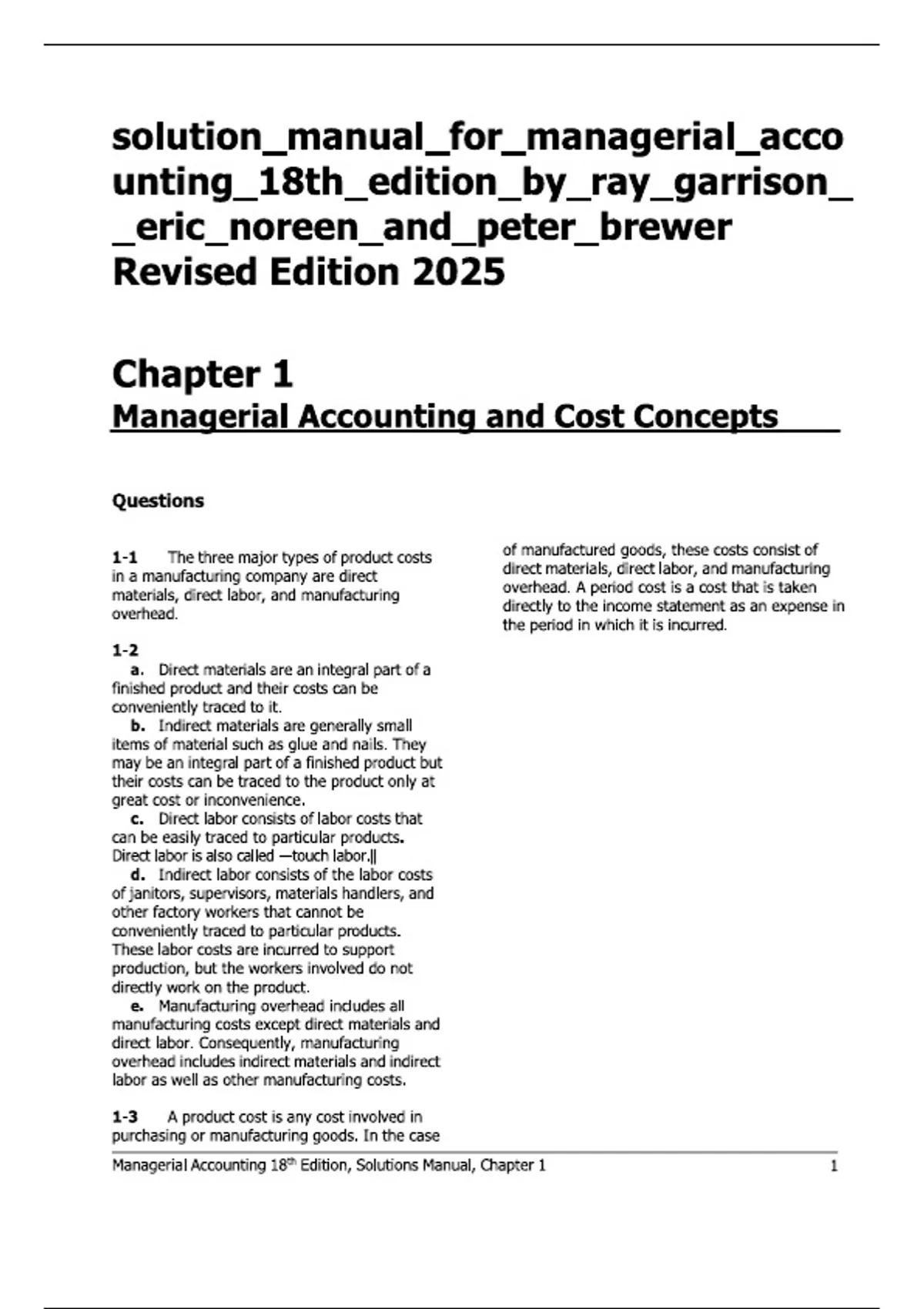 solution manual for managerial accounting 18th_edition_by_ray_garrison ...