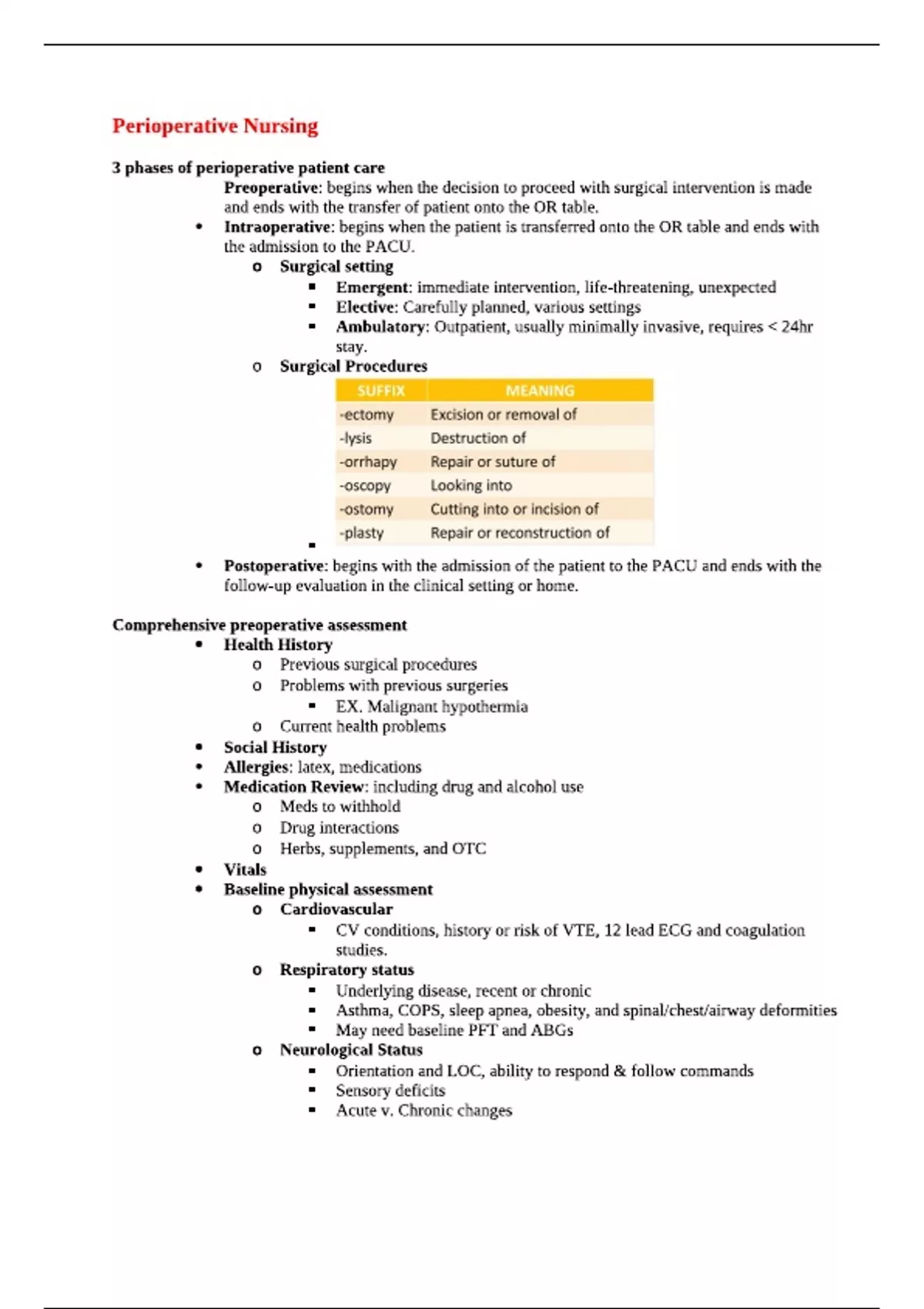 Essential Guide to Perioperative Nursing - Phases and Assessments ...