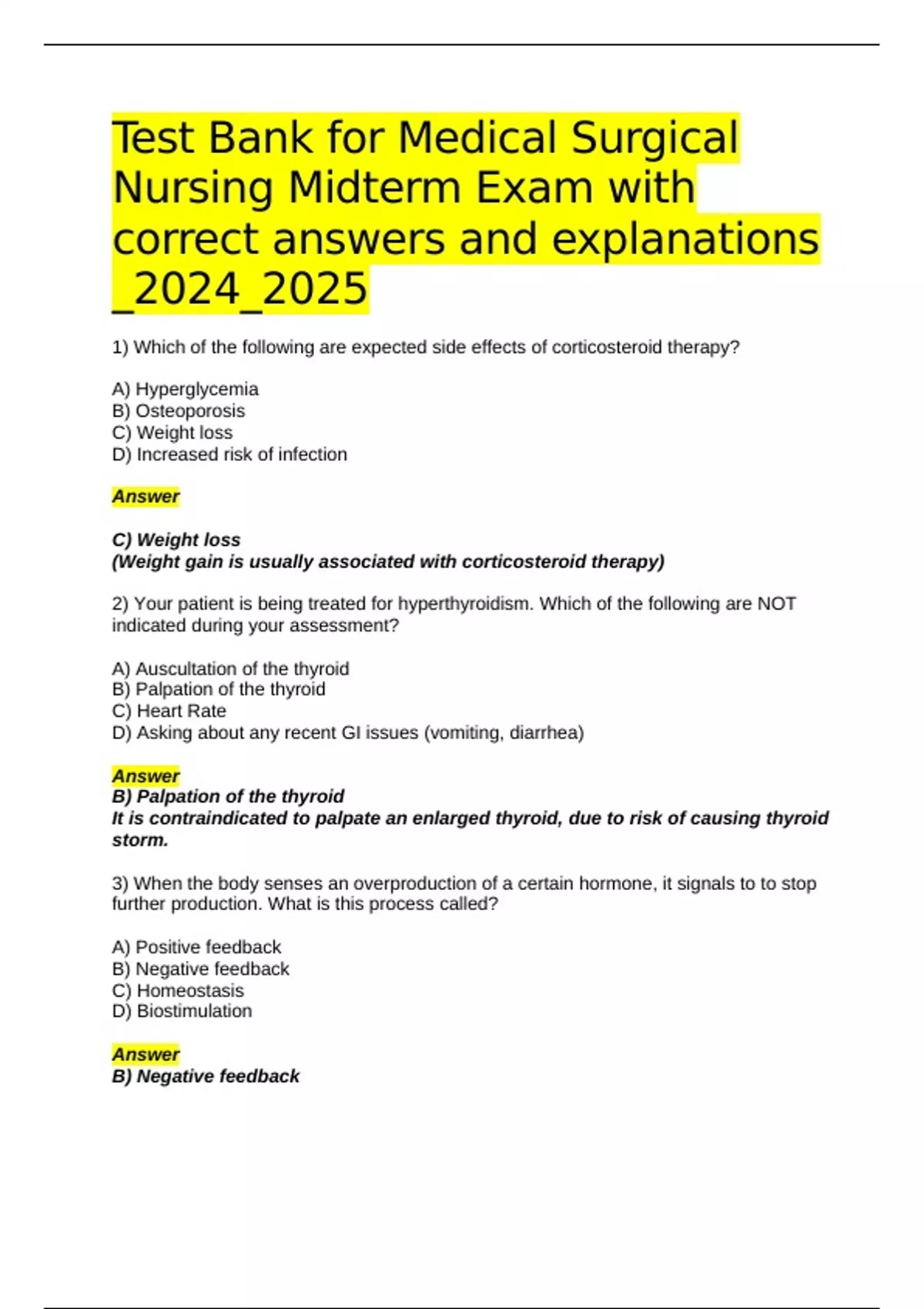 Registered nursing questions and answers packages 2025 - Stuvia US