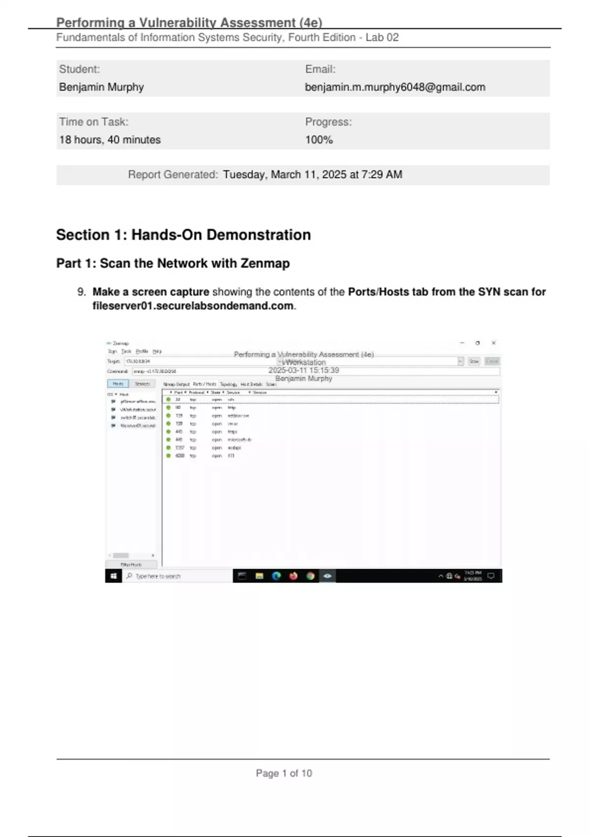 ISSC 422 Week 2 Lab 2 Exam Latest 2025 Update with complete solution ...