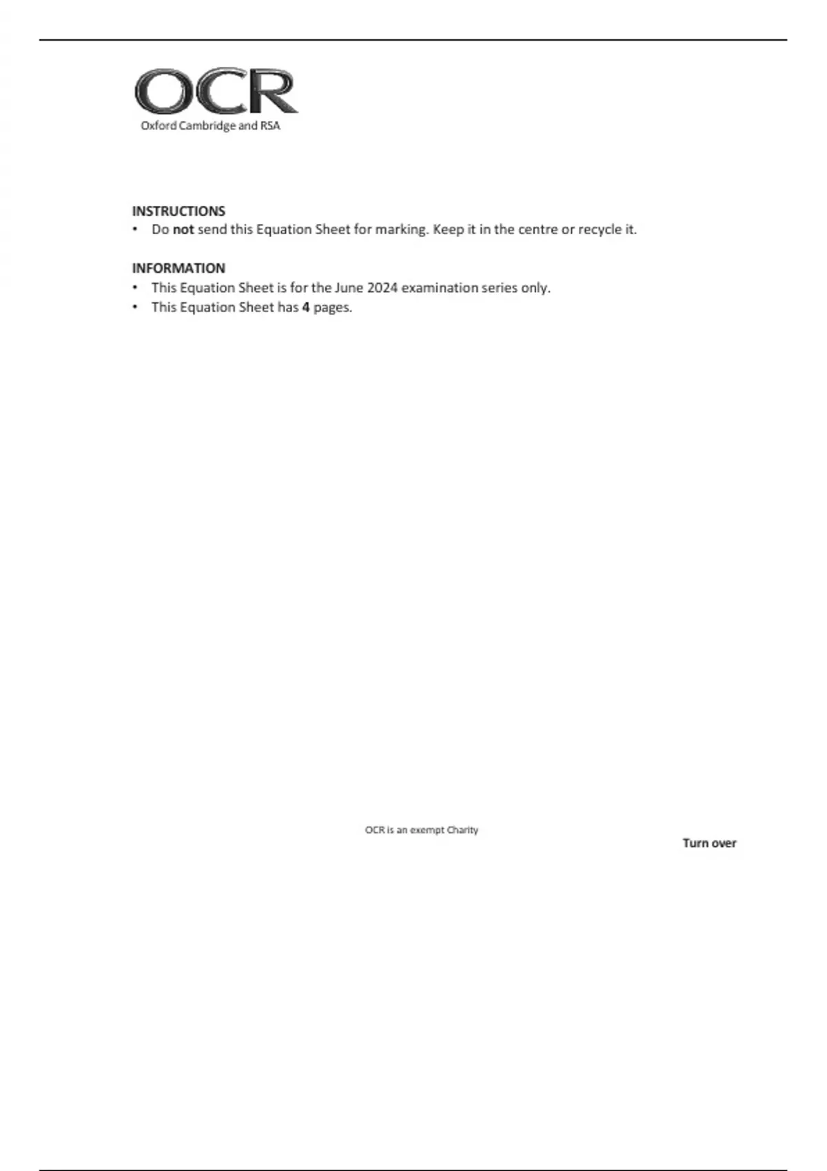 2024 Oxford Cambridge and RSA GCSE (9–1) Physics A (Gateway Science ...