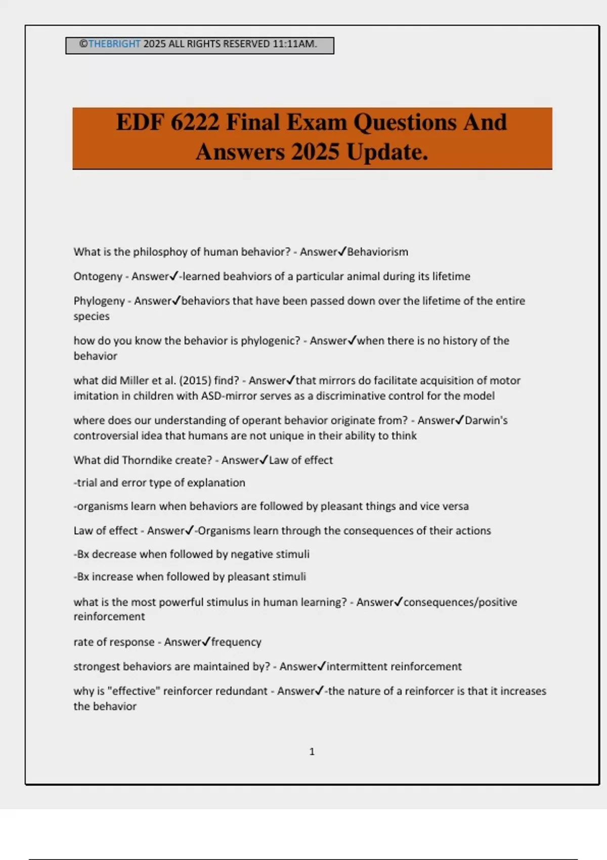 EDF 6222 Final Exam Questions And Answers 2025 Update. - EDF 6222 ...