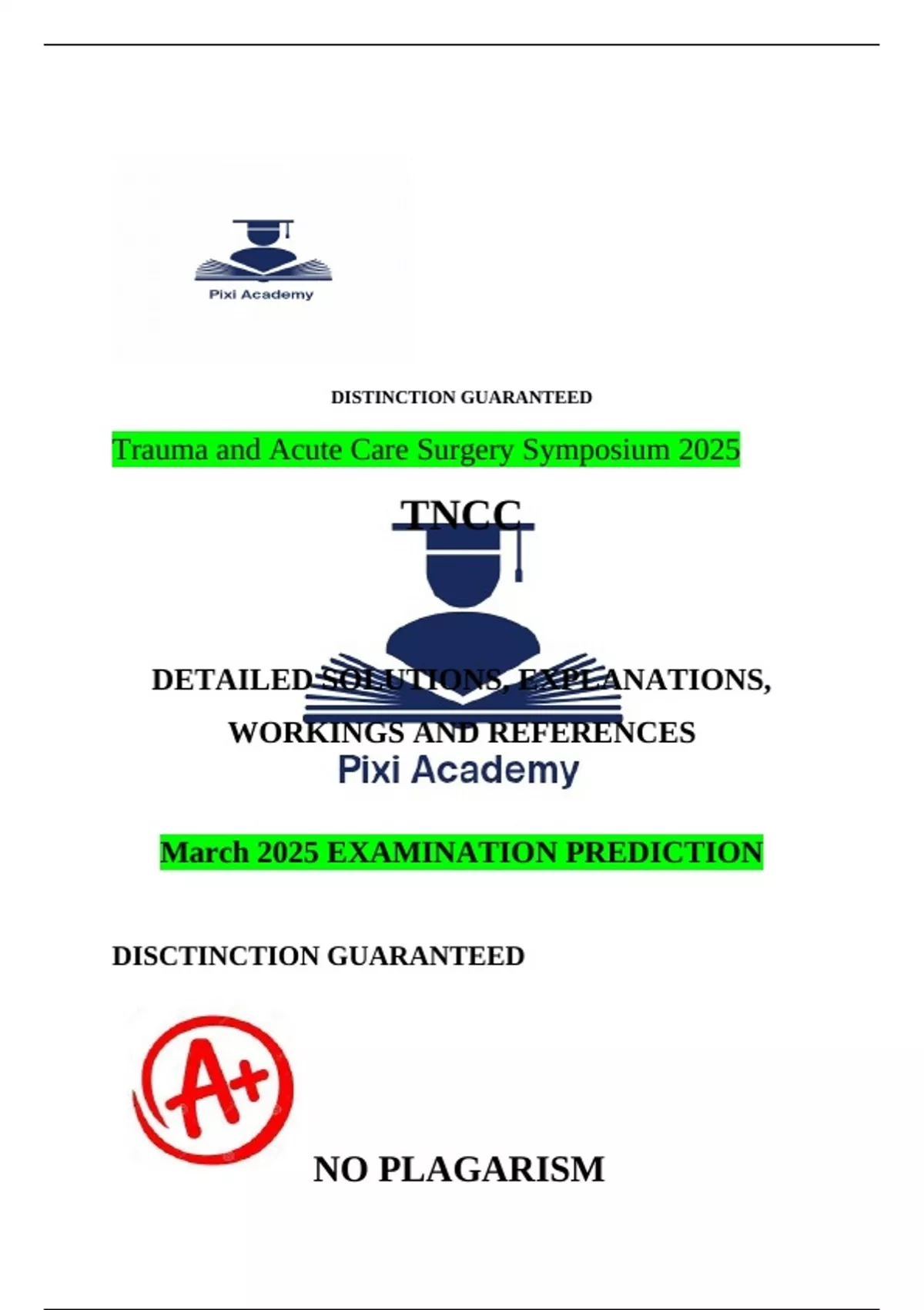 "TNCC Exam Study Guide 2025: Comprehensive Trauma Nursing Core Course ...