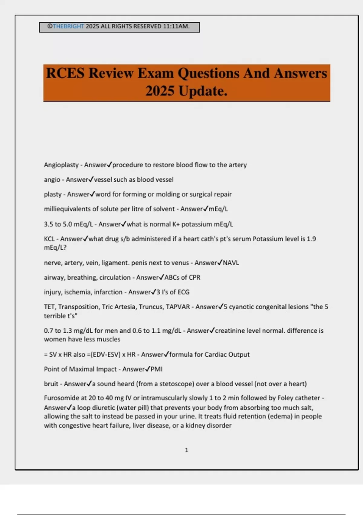 RCES Review Exam Questions And Answers 2025 Update. - RCES - Stuvia US
