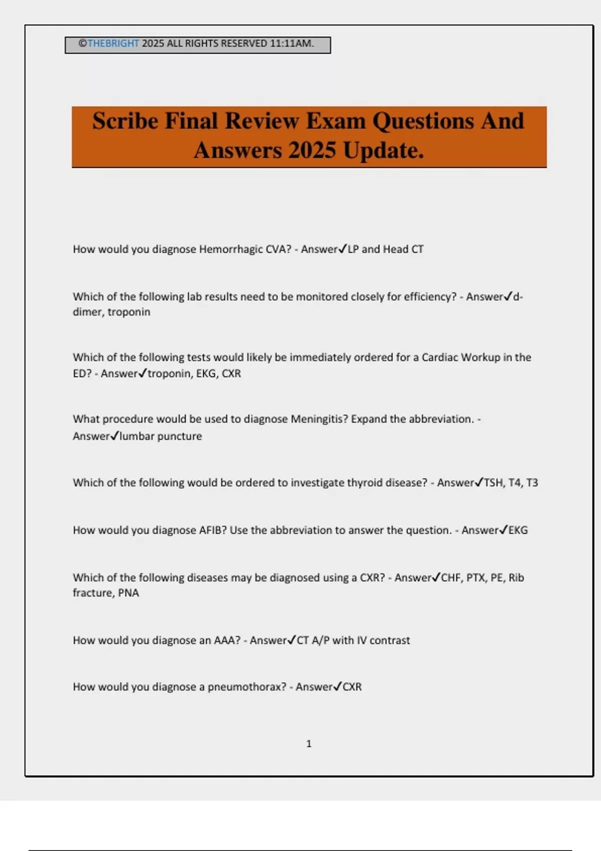 Scribe Final Review Exam Questions And Answers 2025 Update - Scribe ...