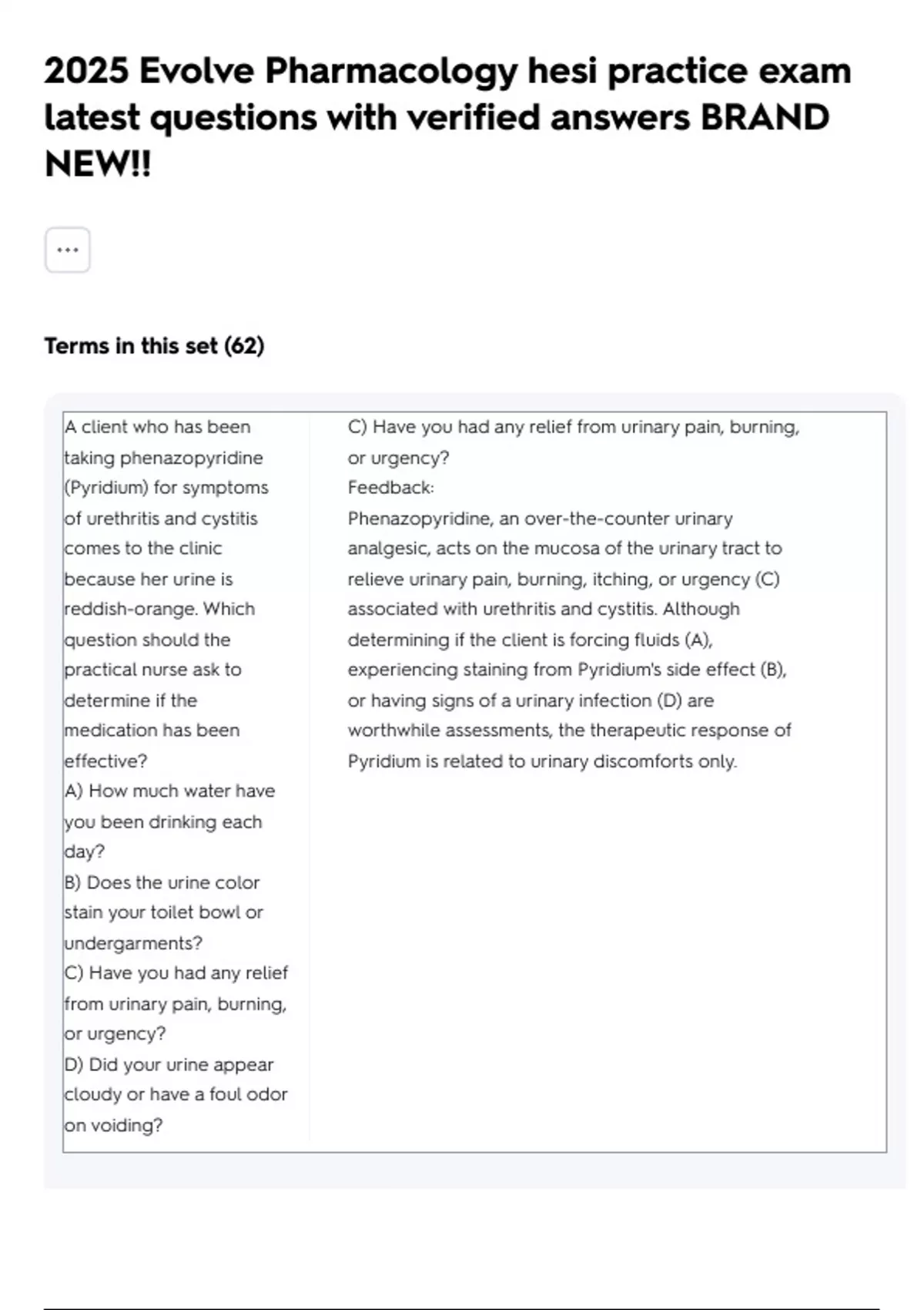 2025 Evolve Pharmacology hesi practice exam latest questions with ...