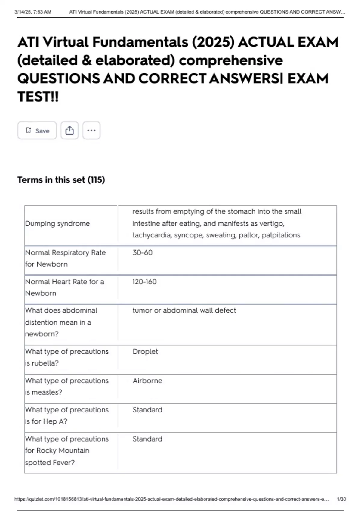 ATI Virtual Fundamentals (2025) ACTUAL EXAM (detailed & elaborated ...