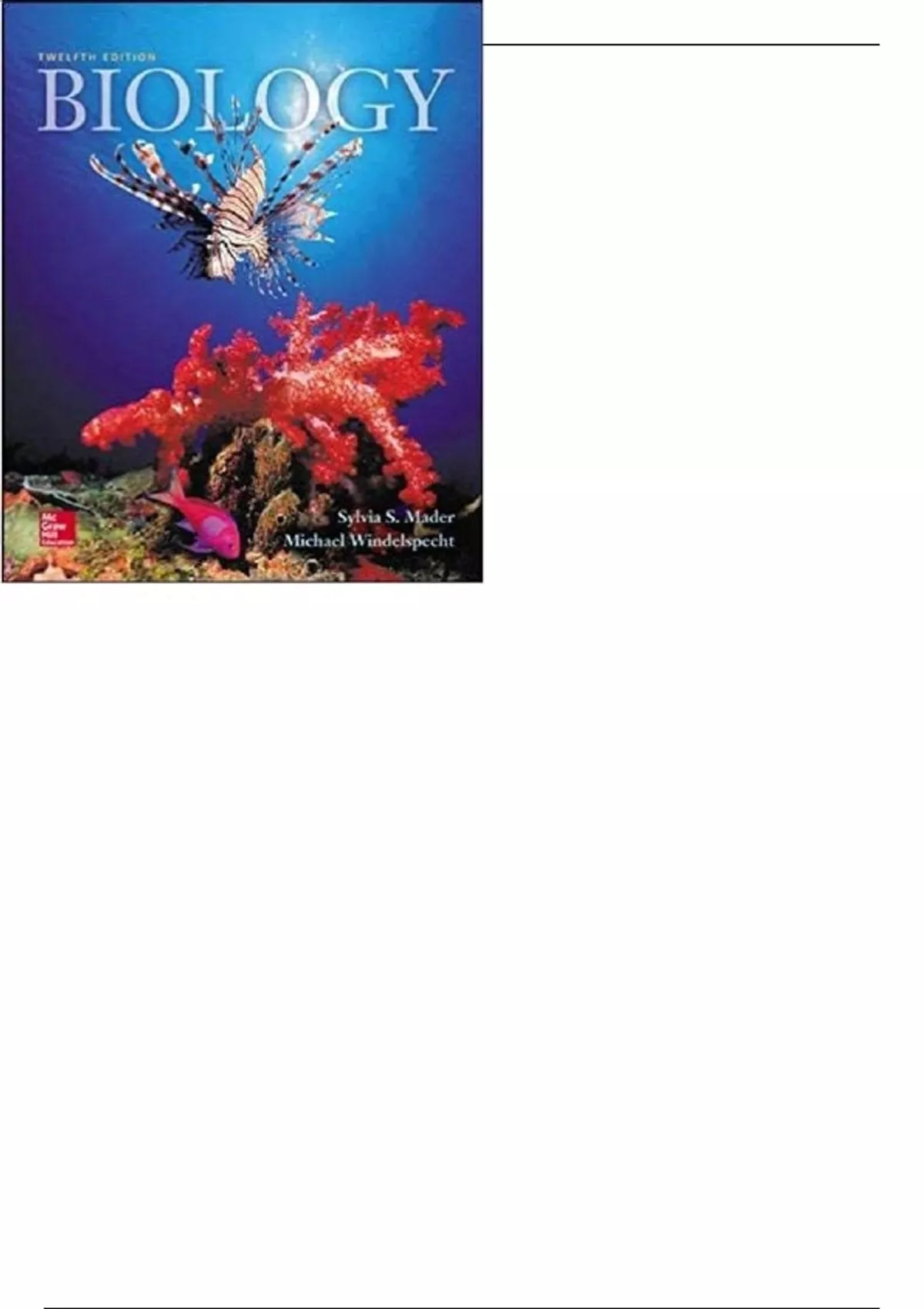 Test Bank for Biology, 12th Edition 12th Edition by Sylvia S. Mader ...