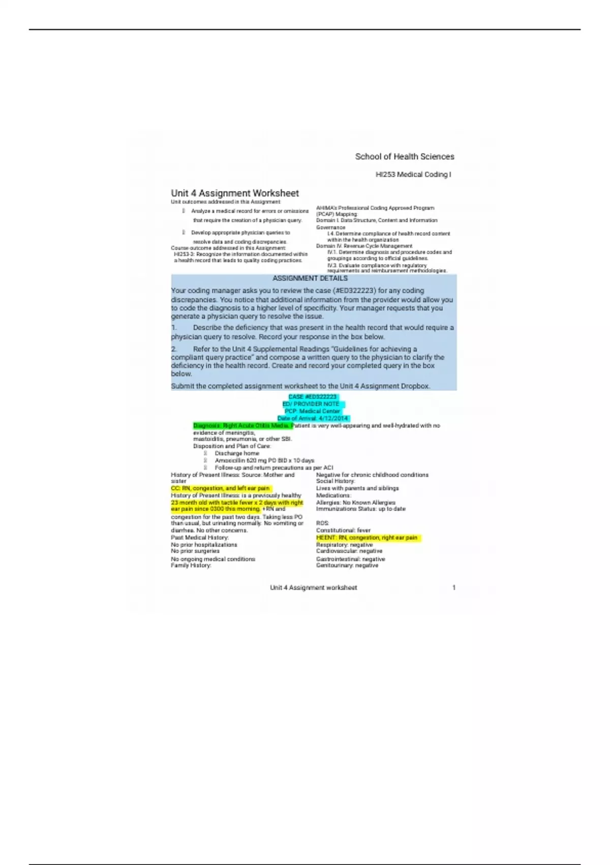 HI 253 Unit 4 Assignment Worksheet - HI 253-255 - Stuvia US