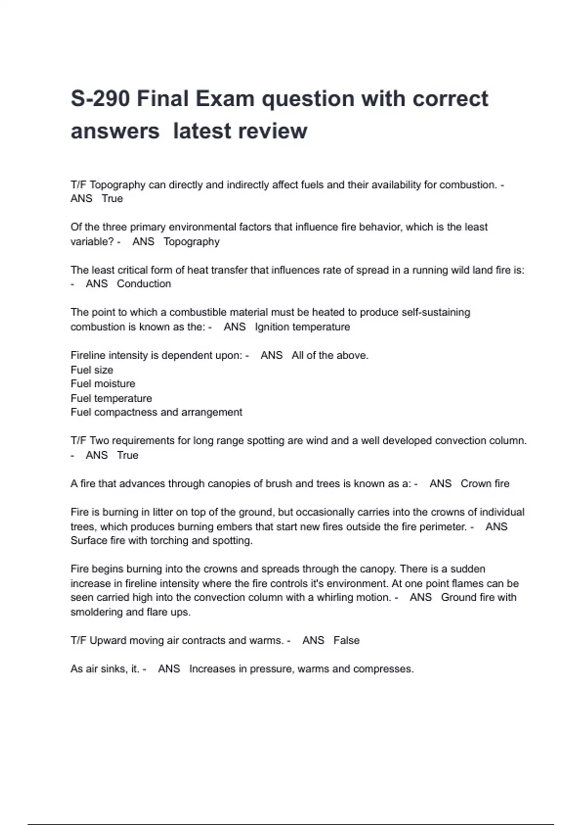 S-290 Final Exam question with correct answers latest review - S-290 ...
