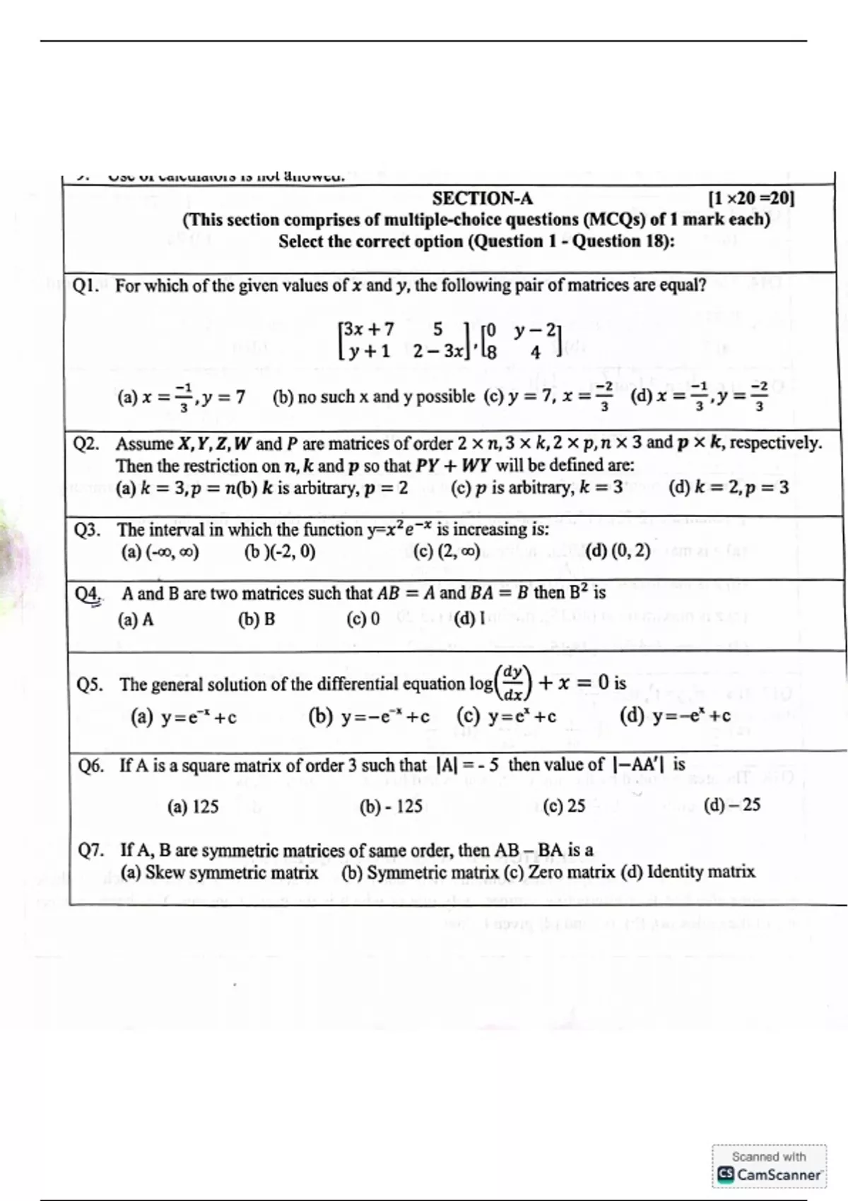 Cbse class 12 maths sample paper 2024-25 - Mathematics - Stuvia US