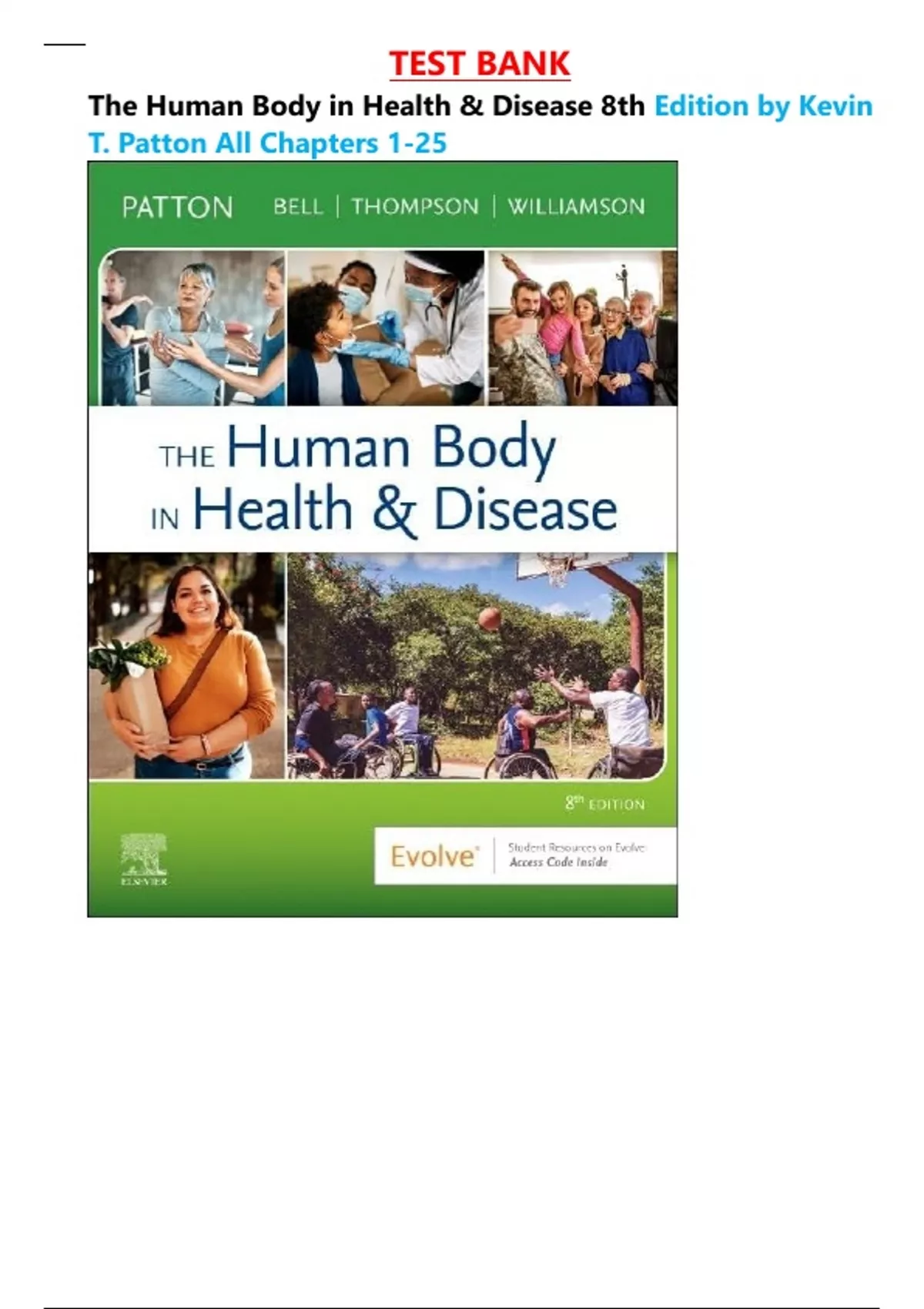 Test Bank For The Human Body in Health & Disease 8th Edition by Kevin T ...