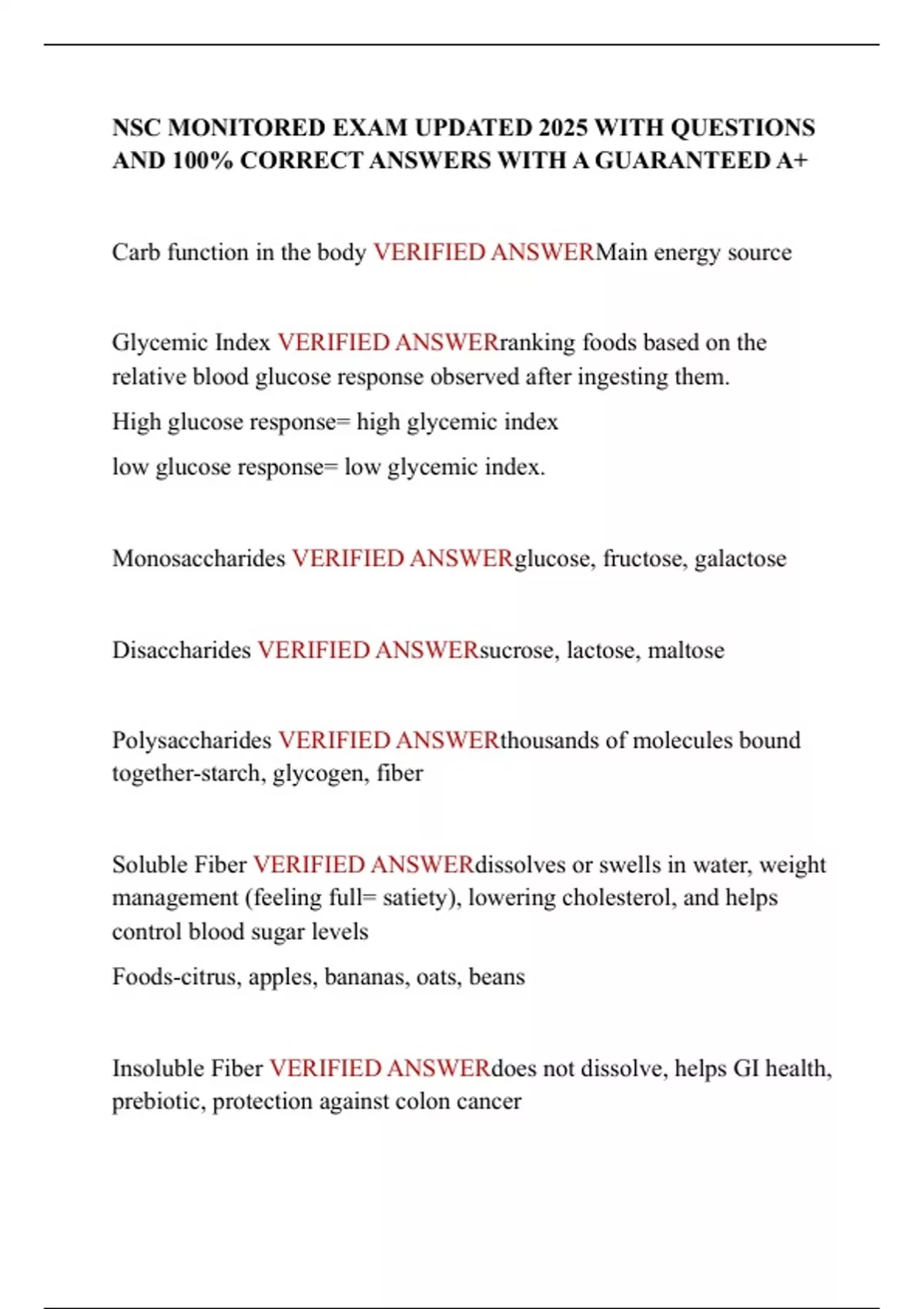 NSC MONITORED EXAM UPDATED 2025 WITH QUESTIONS AND 100% CORRECT ANSWERS ...
