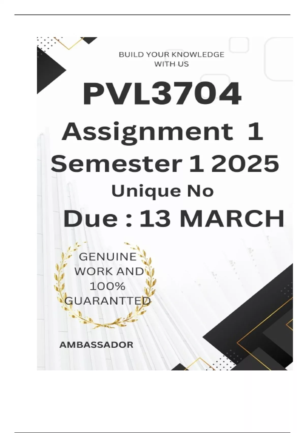PVL3704 Assignment 1 (COMPLETE ANSWERS) Semester 1 2025 - DUE 13 March 2025 - Enrichment ...