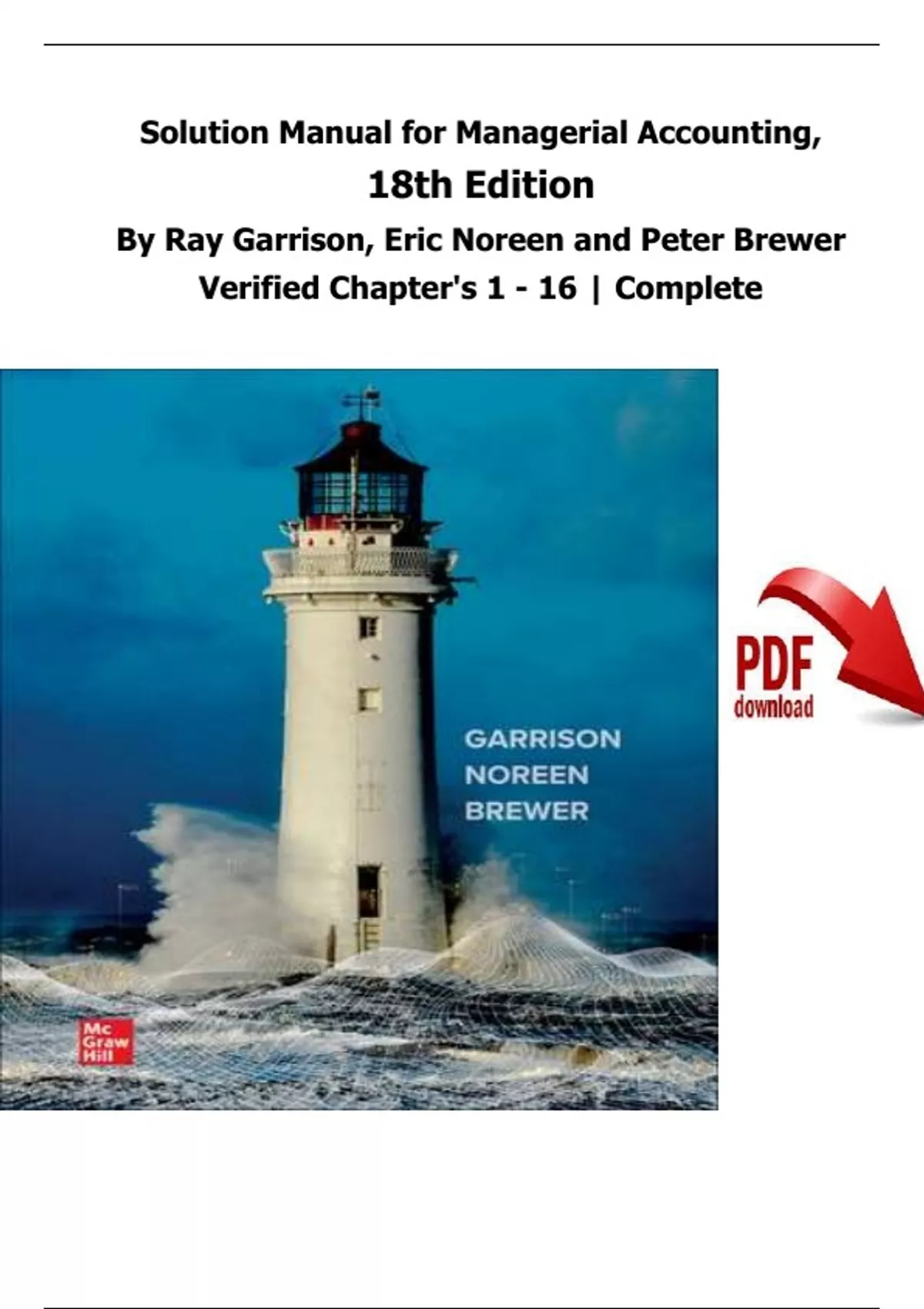 Solution Manual for Managerial Accounting, 18th Edition By Ray Garrison ...