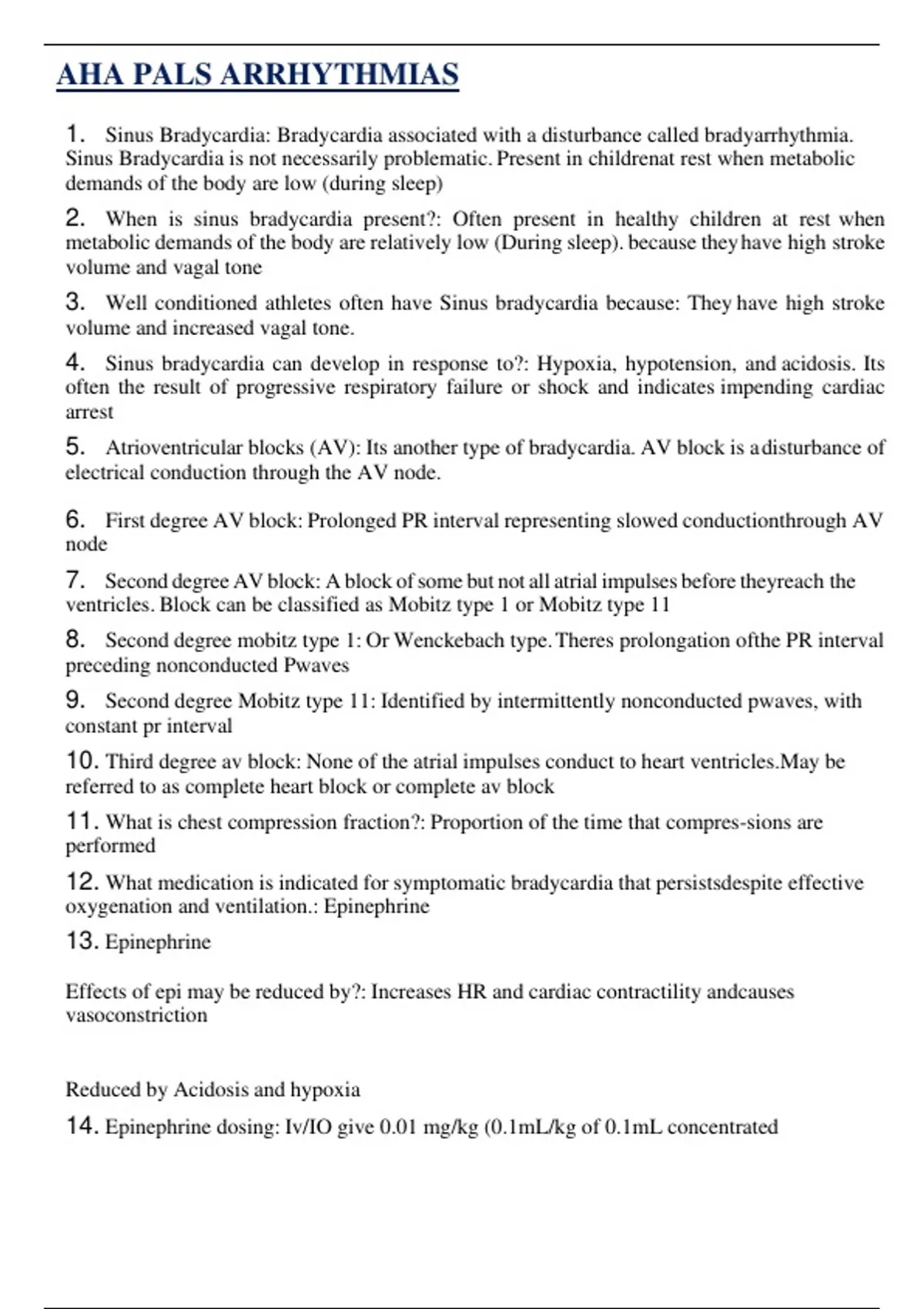 AHA PALS ARRHYTHMIAS ( UPDATED 2025 ) | QUESTIONS WITH 100% VERIFIED ...