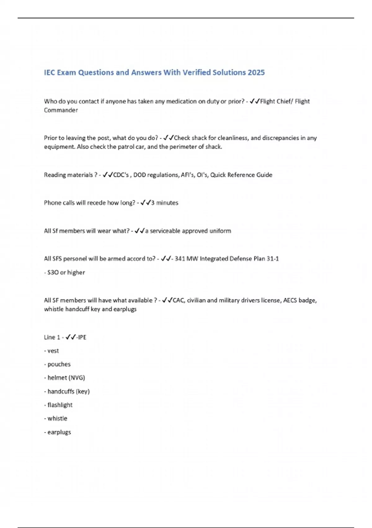 IEC Exam Questions and Answers With Verified Solutions 2025 - IEC ...