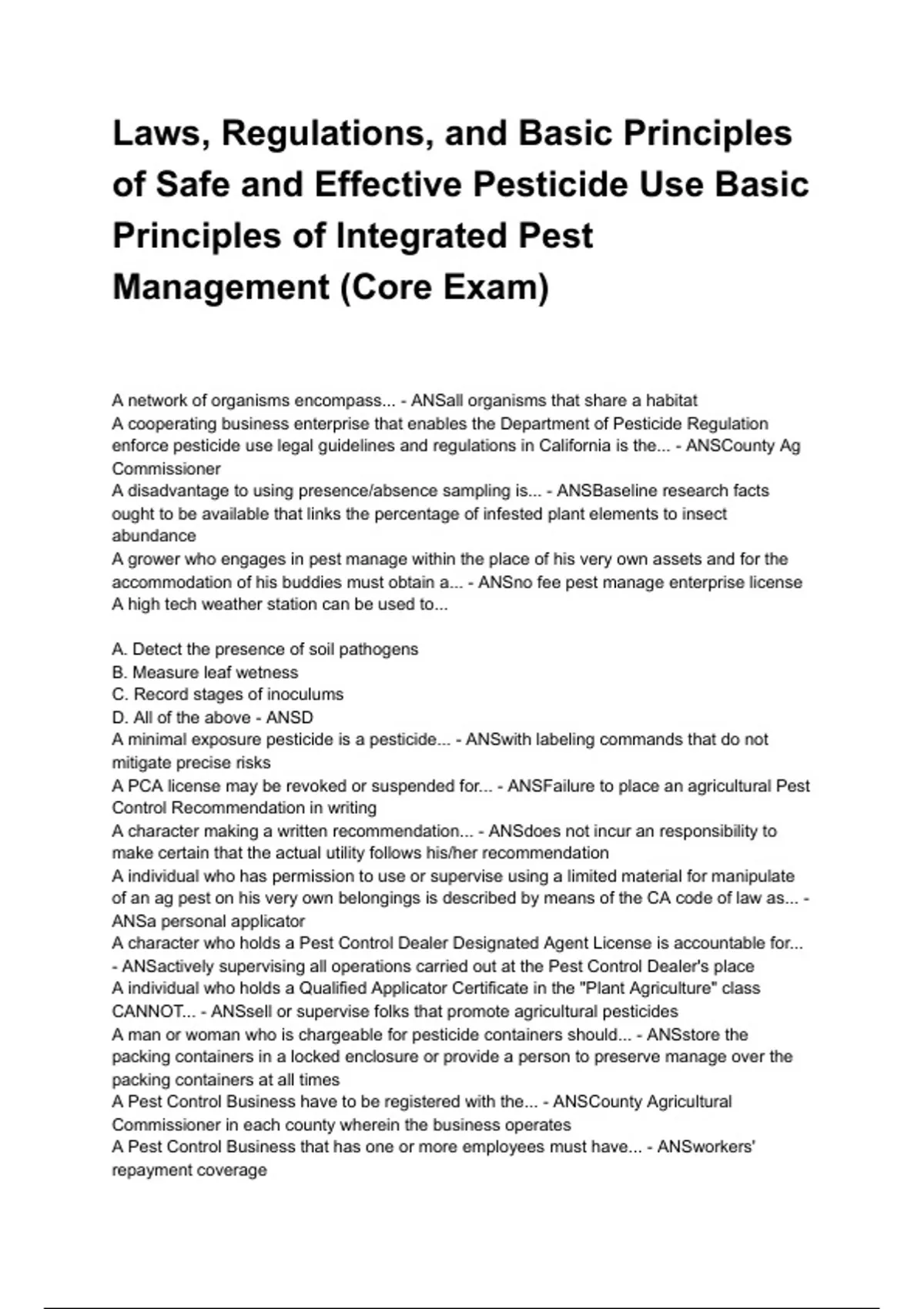 Laws, Regulations, and Basic Principles of Safe and Effective Pesticide Use Basic Principles of ...