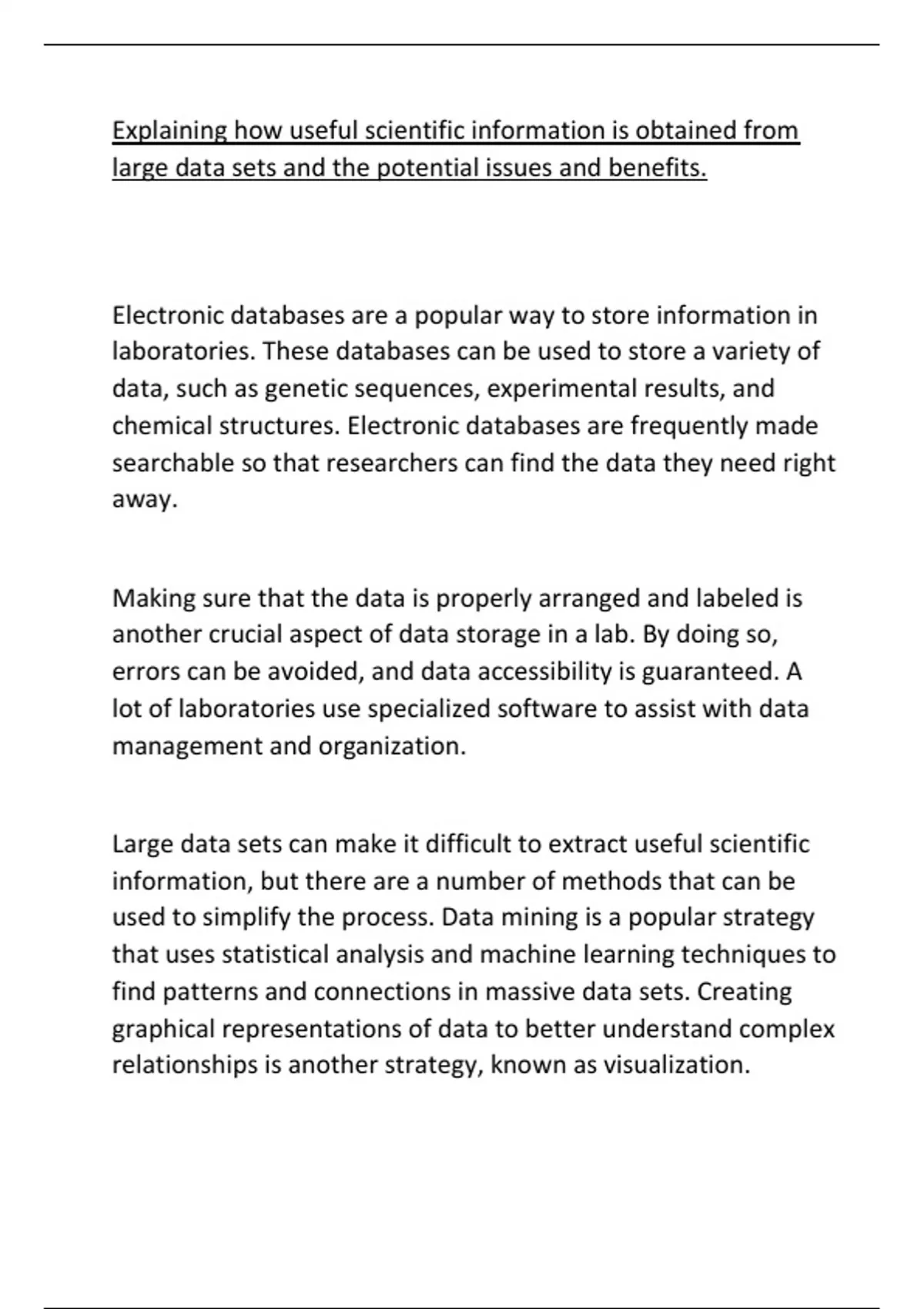 Summary Btec Applied Science Level 3 Unit 4d Laboratory Techniques And Their Application Unit