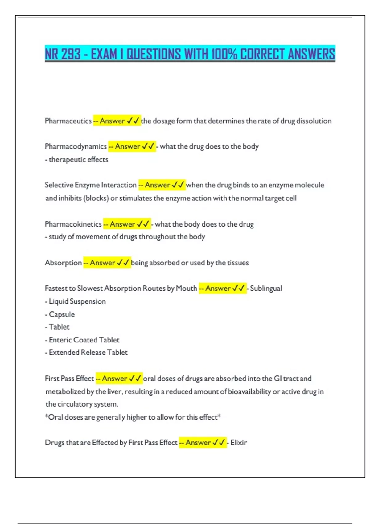 NR 293 BUNDLED EXAMS WITH VERIFIED ANSWERS 2025!!! - Stuvia US