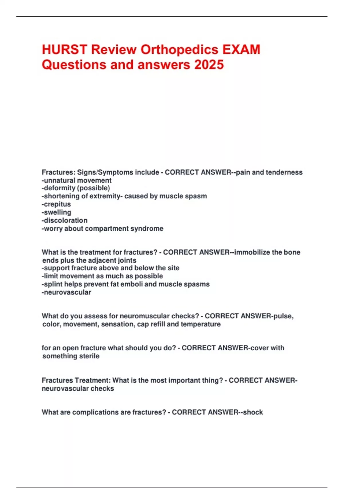 HURST TESTS COMPILATION BUNDLE 2025 - Stuvia US