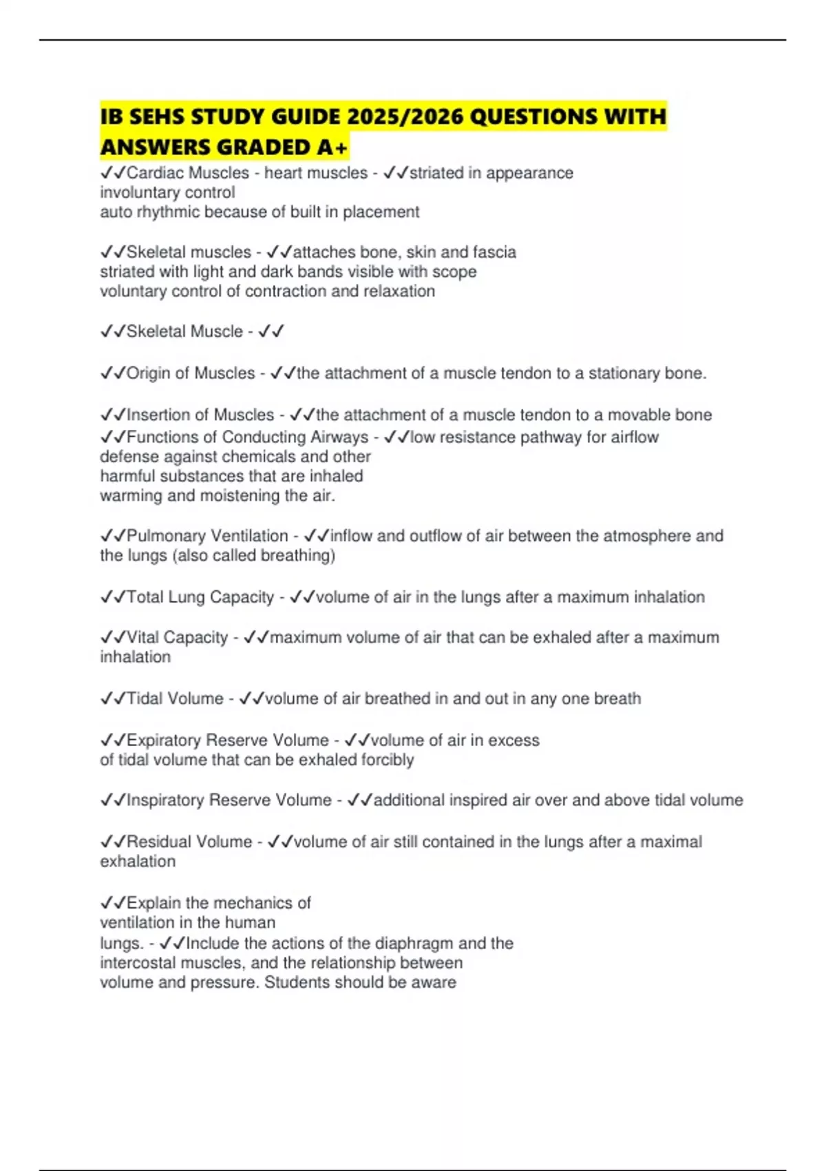 IB SEHS STUDY GUIDE 2025/2026 QUESTIONS WITH ANSWERS GRADED A+ - IB ...