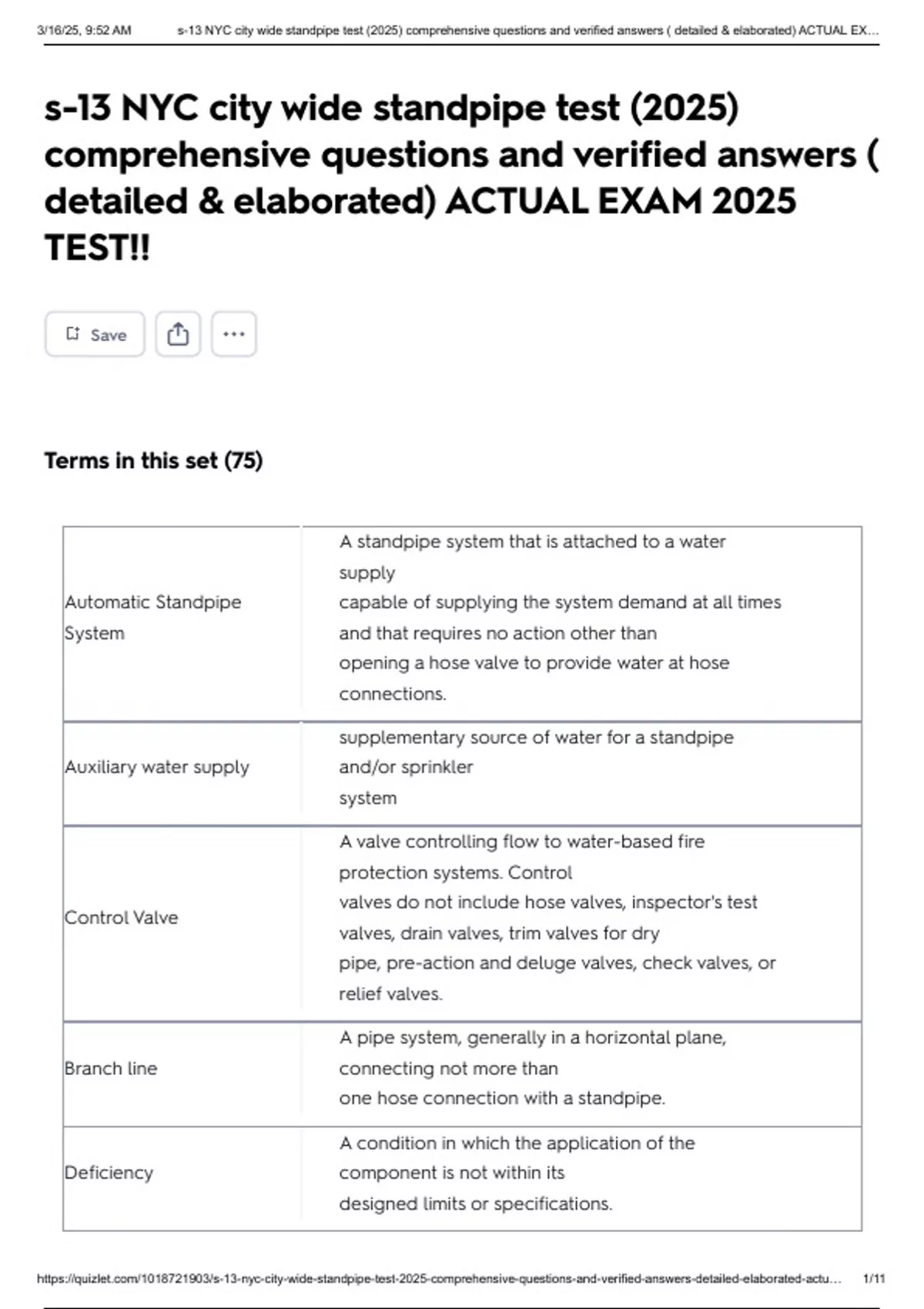 s-13 NYC city wide standpipe test (2025) comprehensive questions and ...