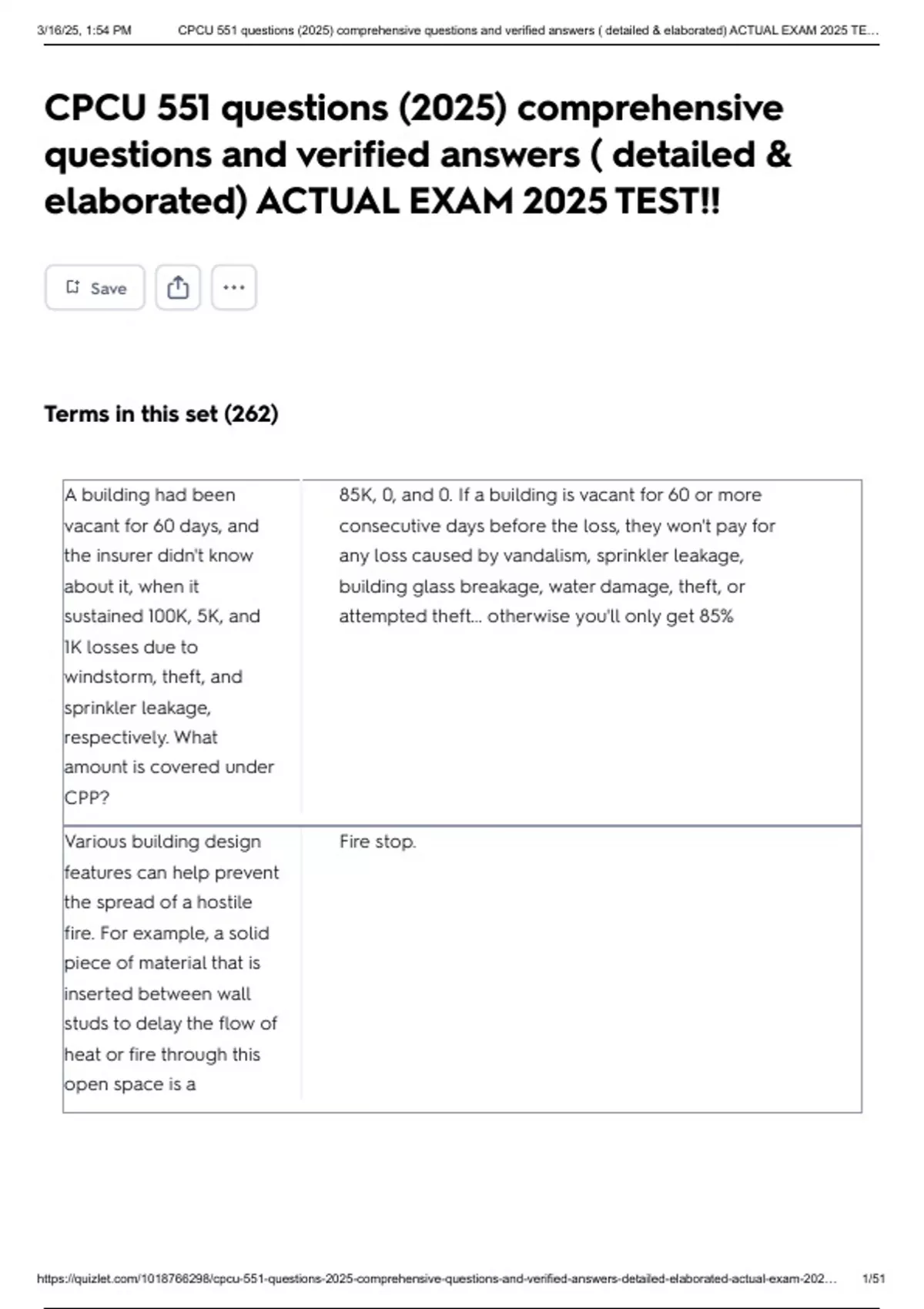 CPCU 551 questions (2025) comprehensive questions and verified answers ...