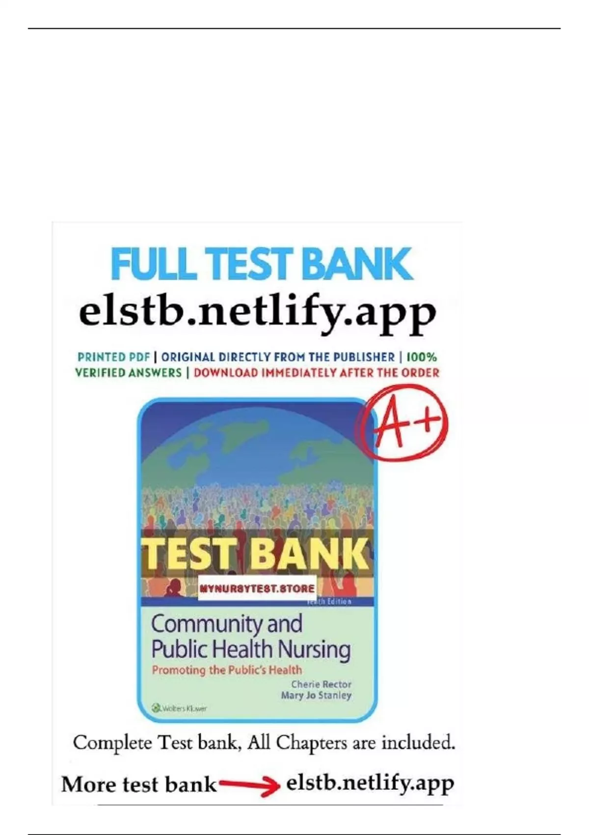 Test Bank For Community and Public Health Nursing, 10th Edition, By ...