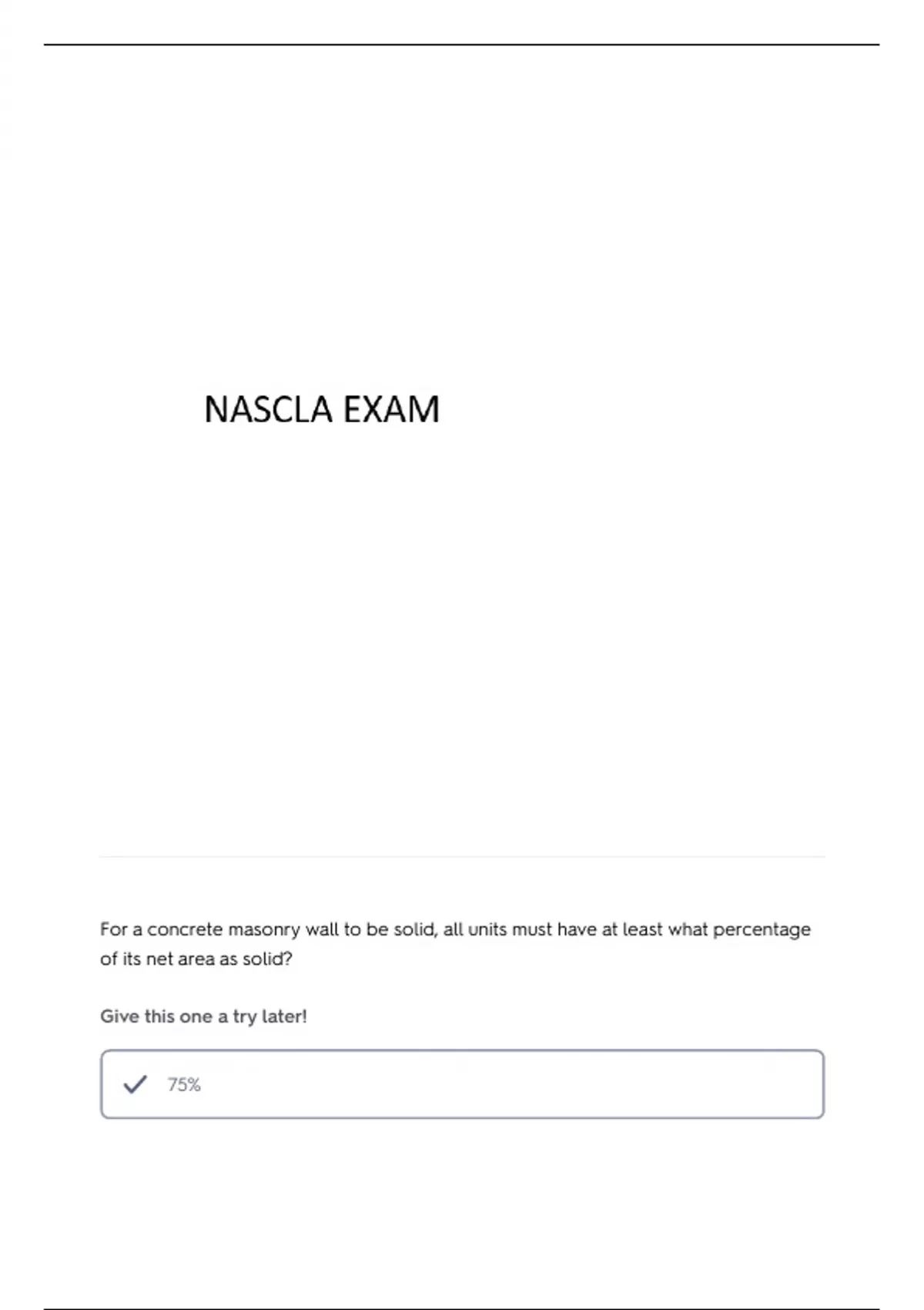 NASCLA EXAM QUESTIONS AND ANSWERS 100% CORRECT | UPDATED 2025 - NASCLA ...