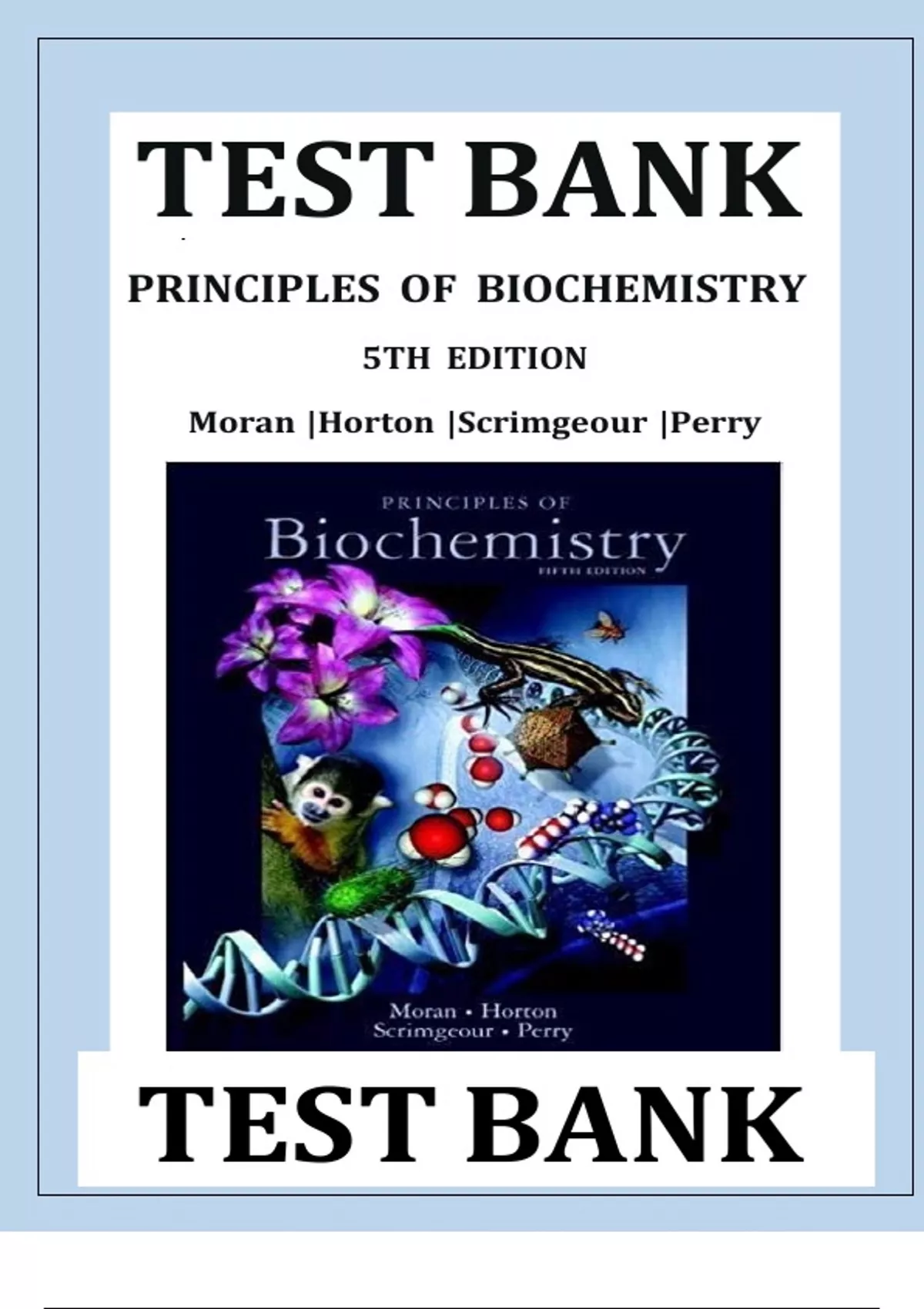 Test Bank for Principles of Biochemistry, 5th Edition by Laurence A ...
