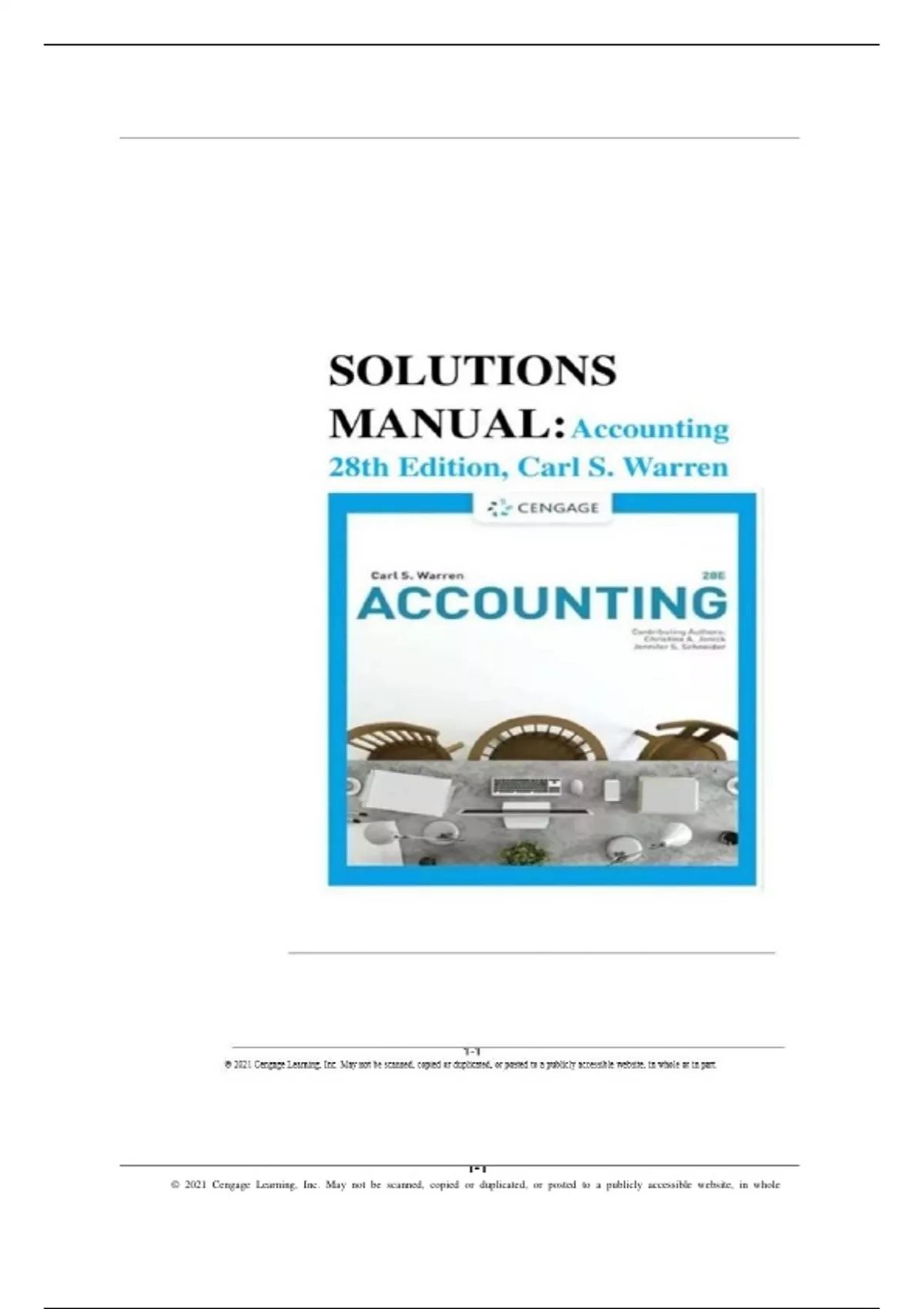 Solution Manual for Accounting 28th Edition (2025) by Carl S. Warren ...