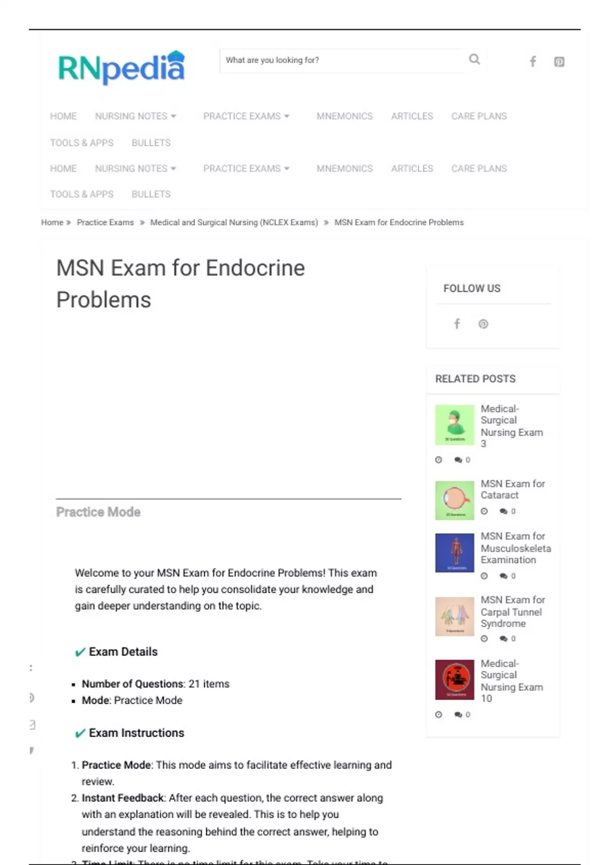 MSN Exam for Endocrine Problems|Questions with correct Answers|2025 ...