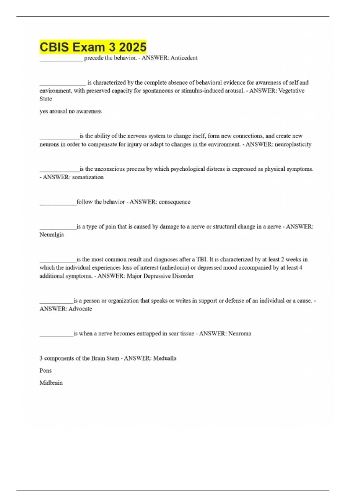 CBIS Exam 2025 Ultimate Guide to Certification Success - CBIS - Stuvia US