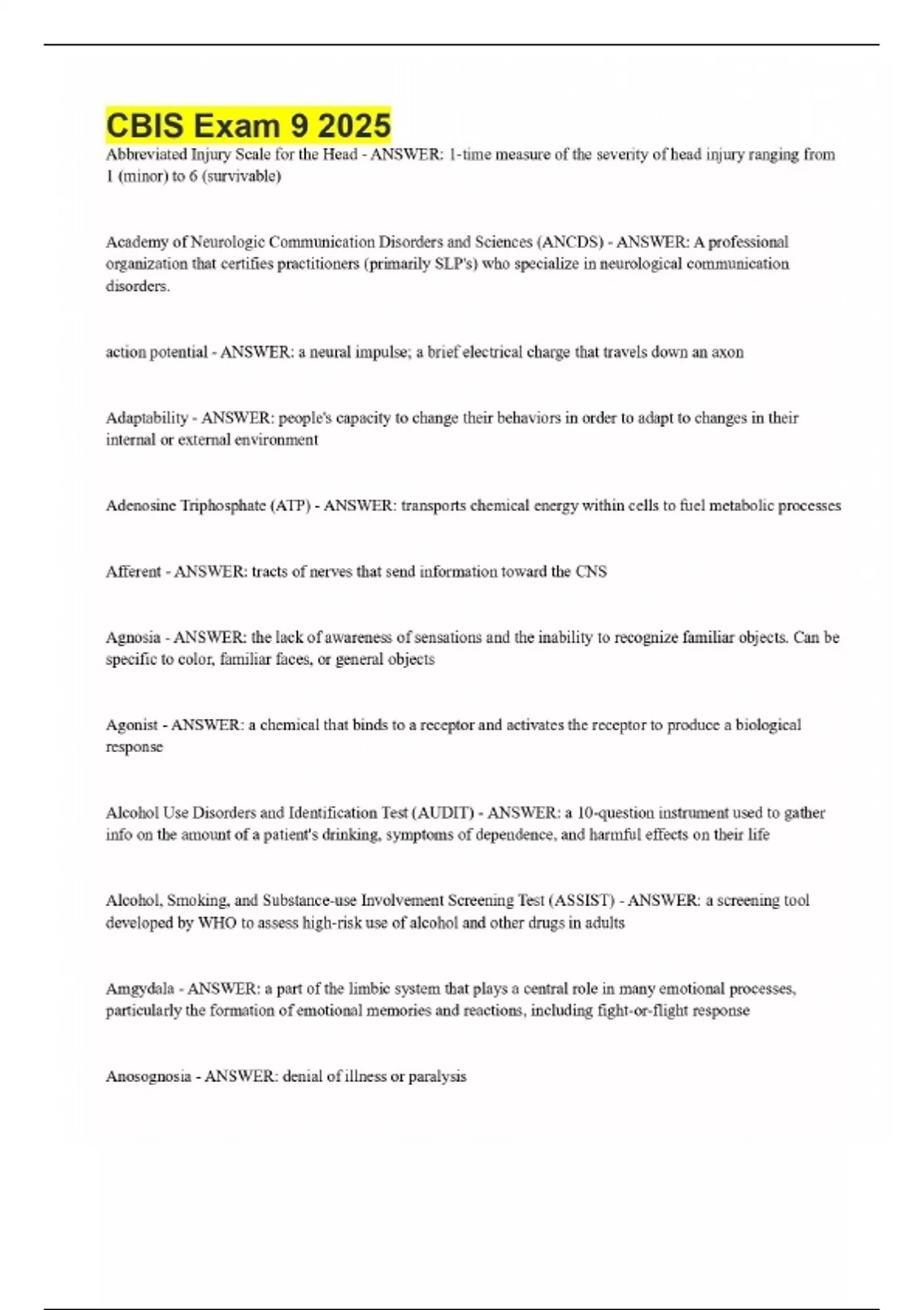 CBIS Exam 2025 Ultimate Guide to Certification Success - CBIS - Stuvia US