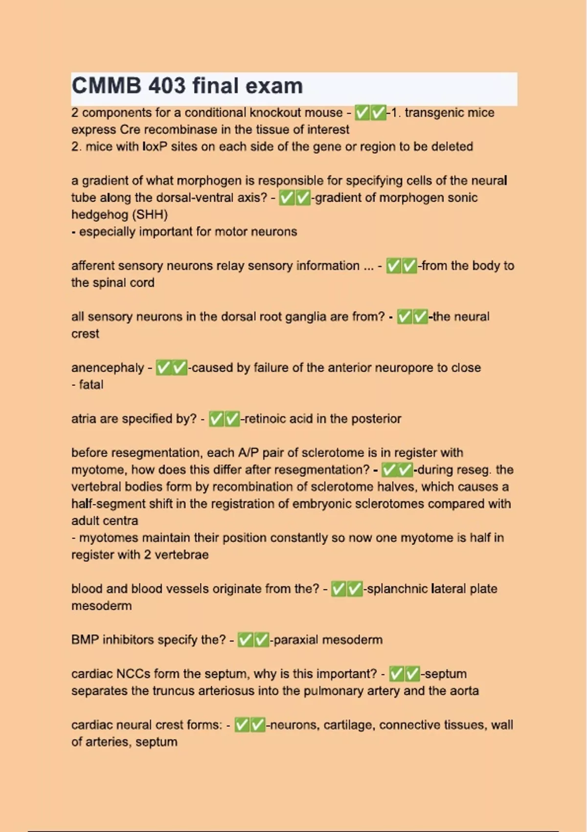 CMMB 403 final exam QUESTIONS WITH ACTUAL EXAM | REAL AND 100% ...