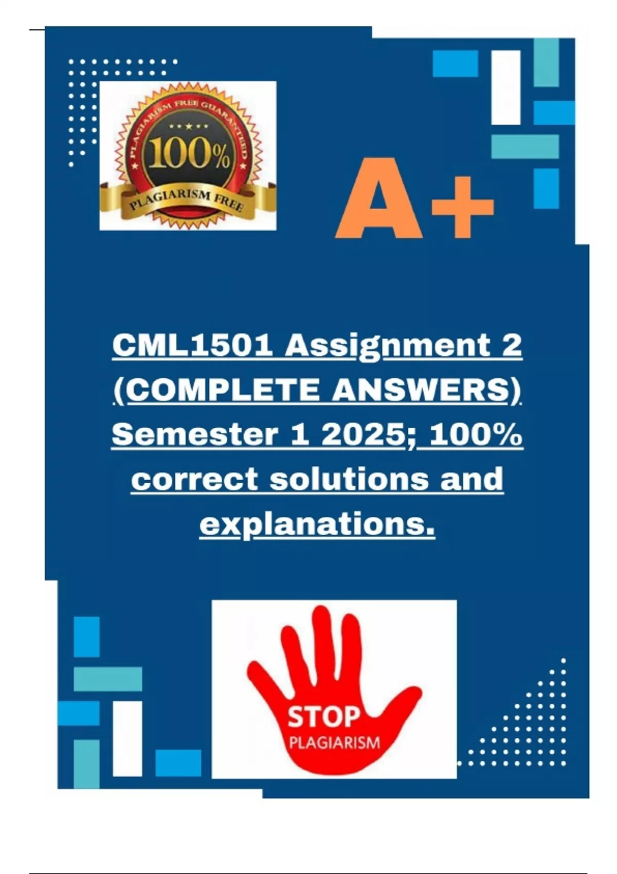 CML1501 Assignment 2 (COMPLETE ANSWERS) Semester 1 2025 - CML1501 ...
