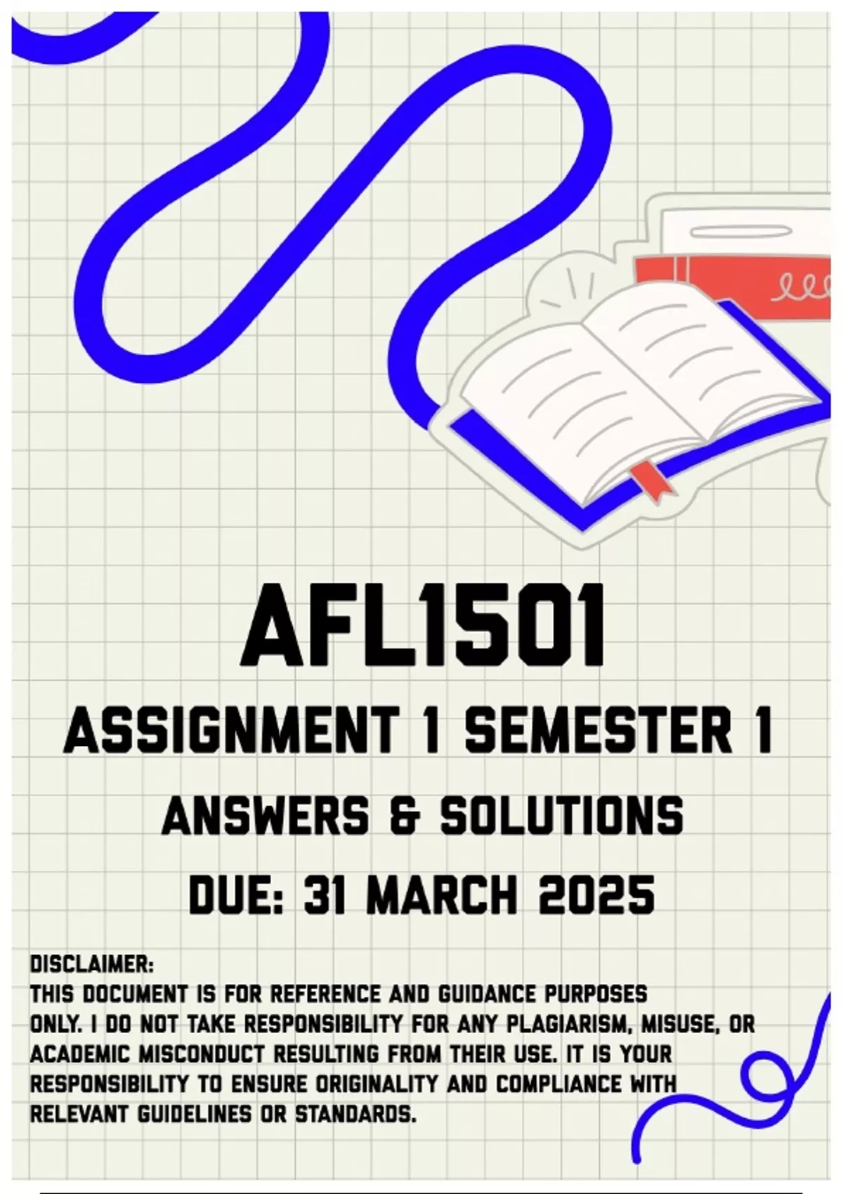 AFL1501 Assignment 1 Semester 1 | Due 31 March 2025 - Language Through ...