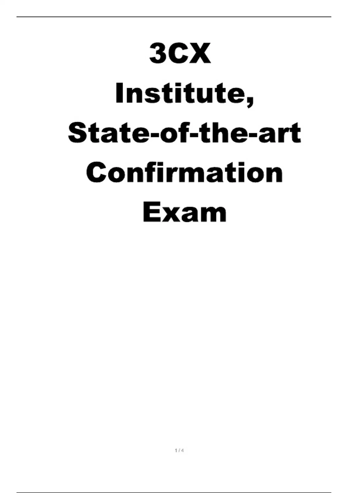 3cx institute state of the art confirmation exam questions and answers ...