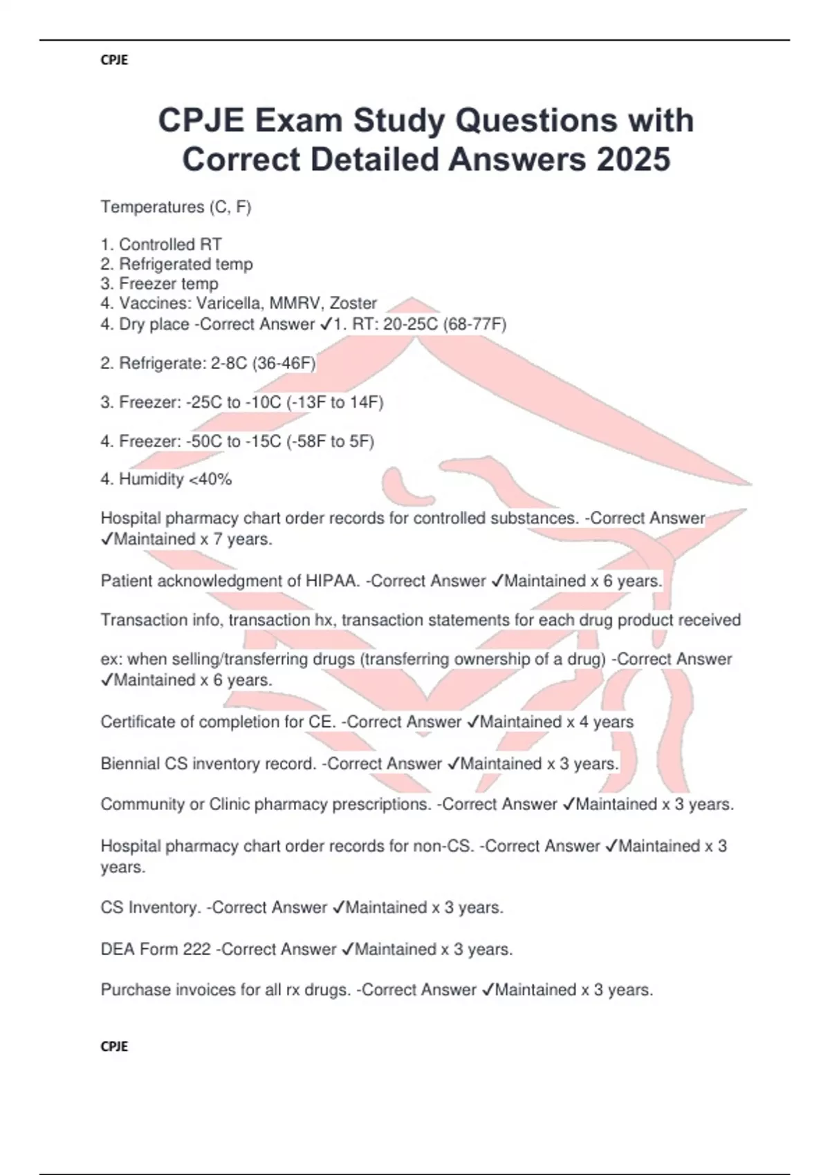 CPJE Exam Study Questions with Correct Detailed Answers 2025 - CPJE ...