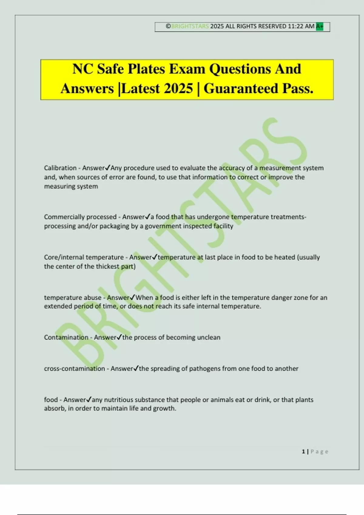 NC Safe Plates Exam Questions And Answers |Latest 2025 | Guaranteed ...