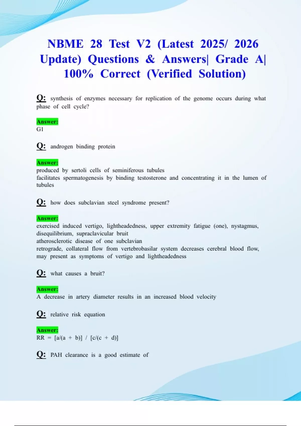 NBME 28 Tests (Latest 2025/ 2026 Updates STUDY BUNDLE PACKAGE WITH ...