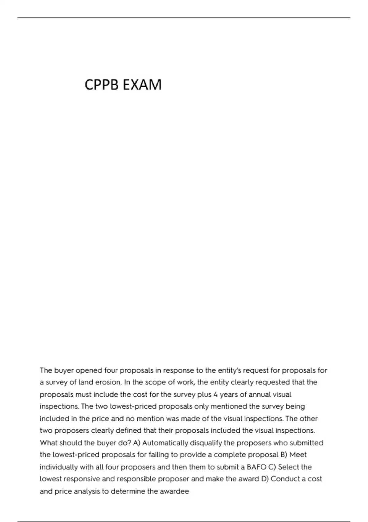 Cppb Exam Prep Comprehensive D Questions With Complete Solutions Cppb Stuvia Us