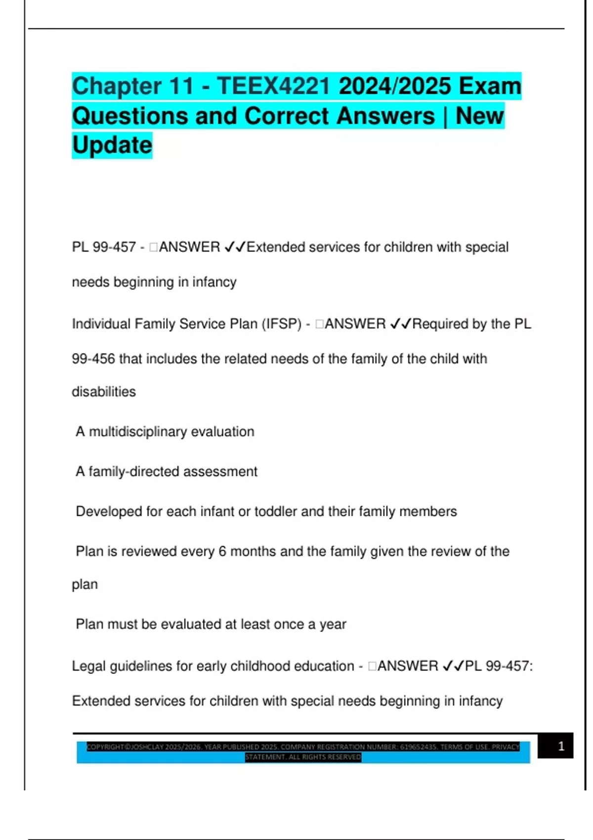 Chapter 11 - TEEX/2025 Exam Questions and Correct Answers | New Update ...