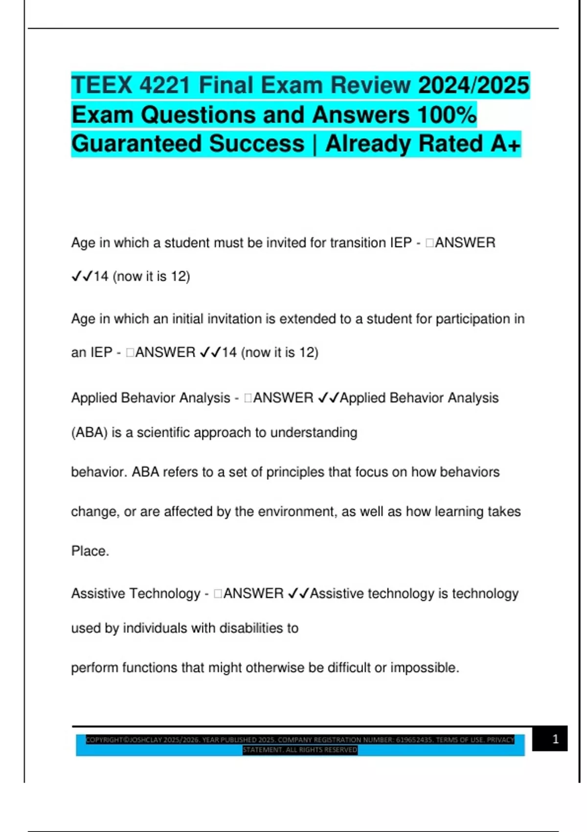 TEEX 4221 Final Exam Review 2024/2025 Exam Questions and Answers 100% ...